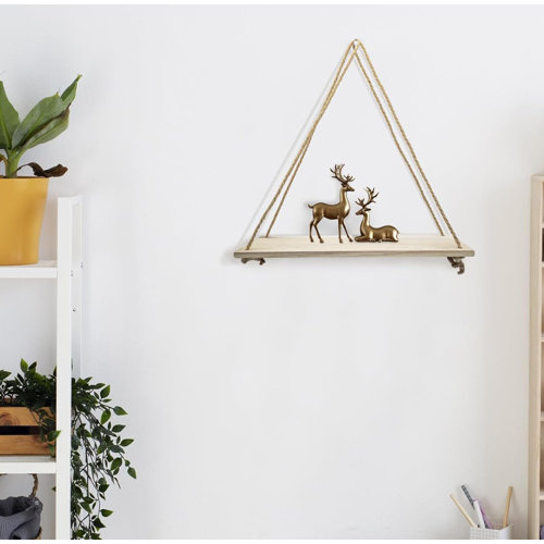Ebern Designs Floating Shelves,Hanging Floating Shelf ,Wooden Shelf ...