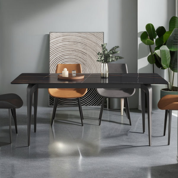Orren Ellis Yianna Modern Stone Dining Table for Modern Kitchen Living ...