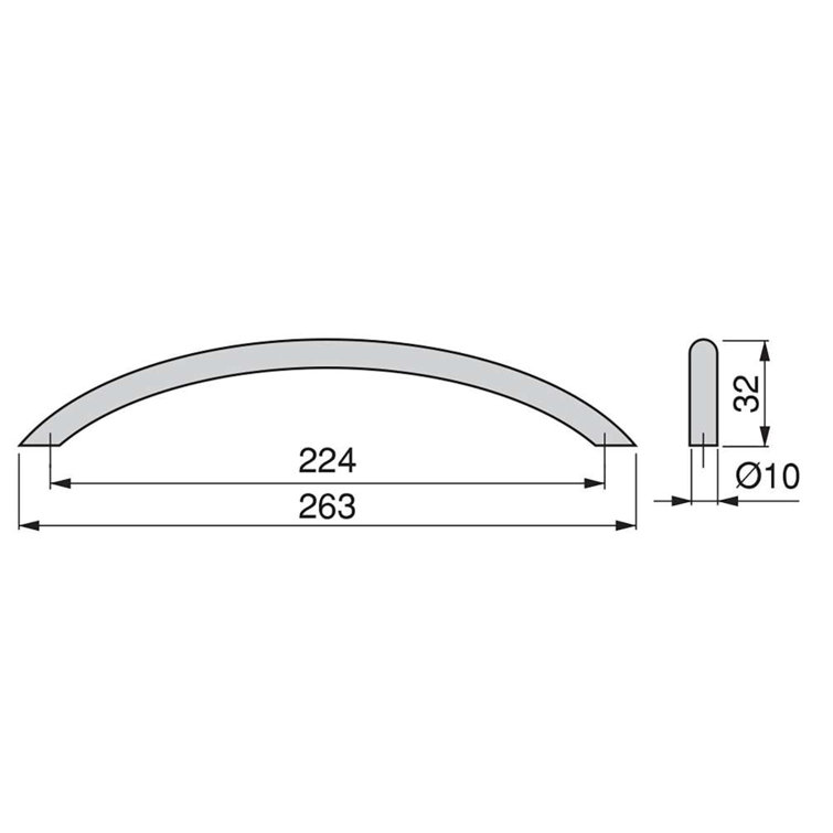 Symple Stuff Cavanaville Steel 22.4cm Centre Arch Handle | Wayfair.co.uk