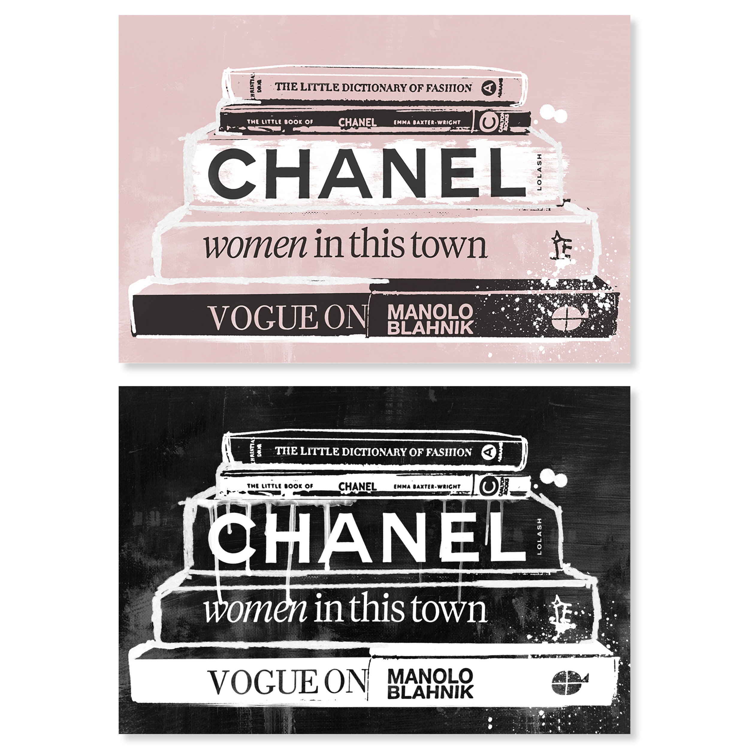 Oliver Gal Luxury " Luxury Book Collection Modern Black " by Oliver Gal ...