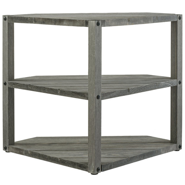 Gracie Oaks Marrion 3 Tier Solid Wood Shelving Rack | Wayfair