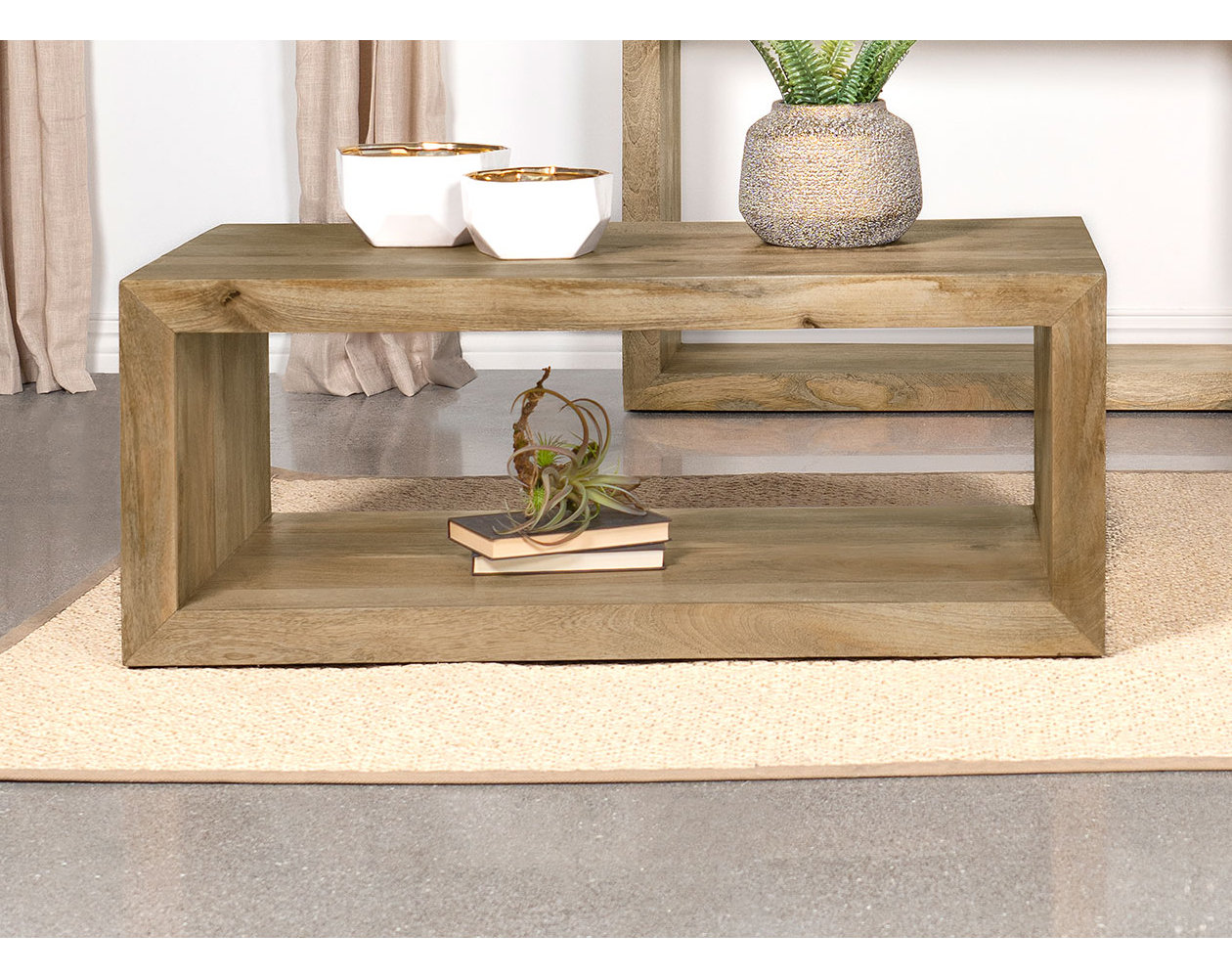 Gracie Oaks Rectangular Solid Wood Coffee Table - Wayfair Canada
