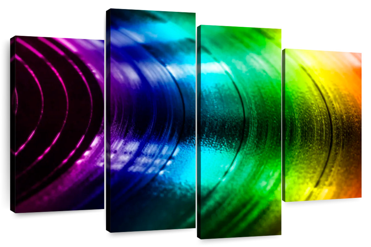 Ebern Designs Abarca Vinyl Record Rainbow | Wayfair
