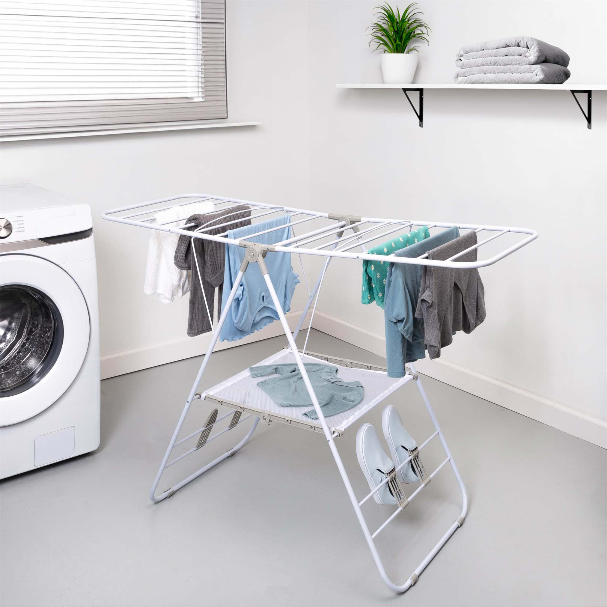 FLOORING CENTER LLC Heavy Duty Gullwing Clothes Drying Rack | Wayfair
