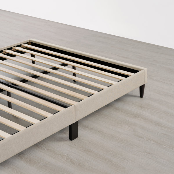 George Oliver Upholstered Wingback Vertical Stripe Headboard Bed ...