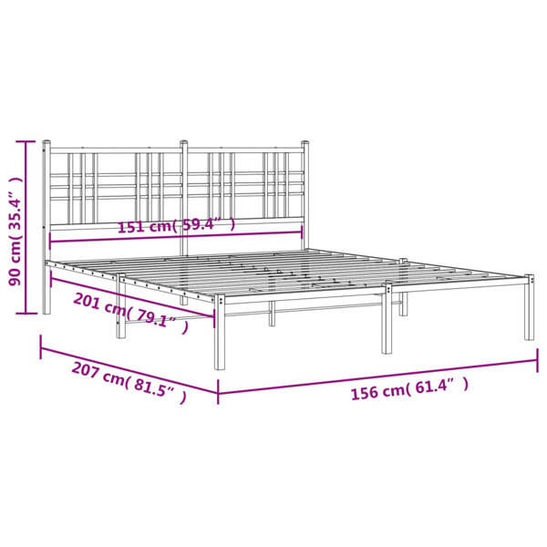 Ebern Designs Esosa Metal Open-Frame Bed | Wayfair