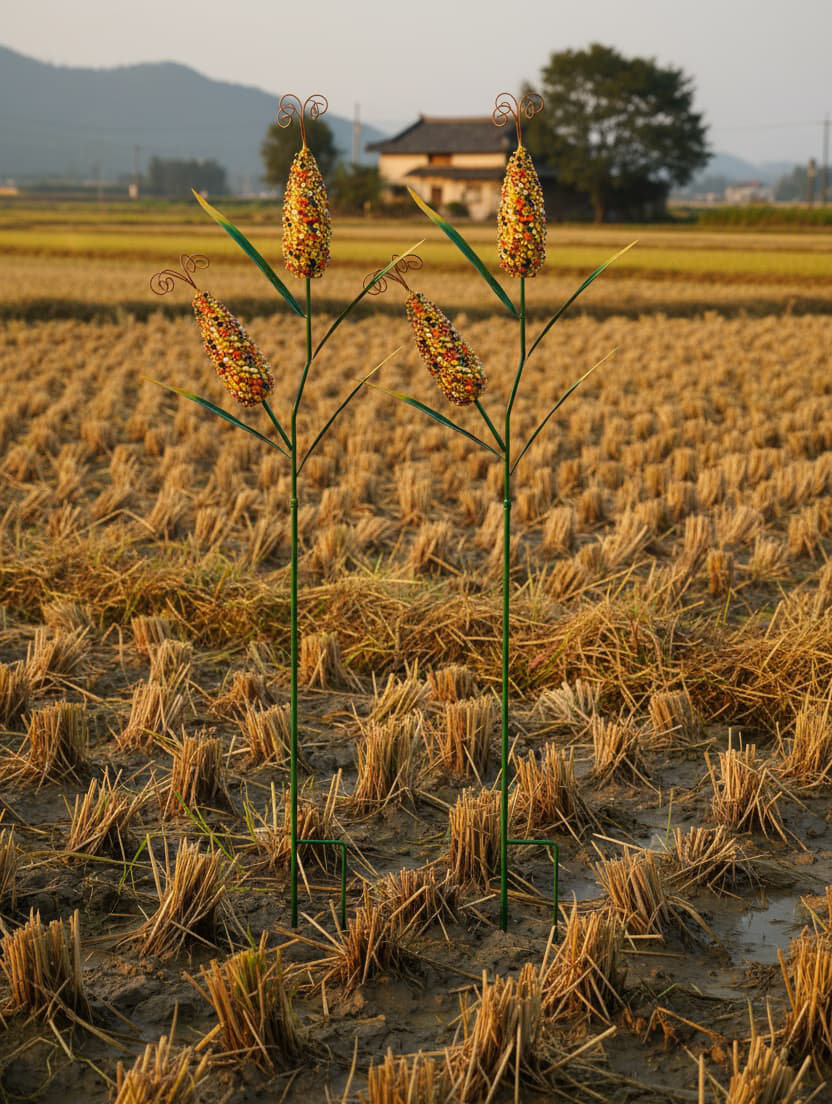Rosalind Wheeler 40" Metal Corn Stalk Garden Stakes (2-Pack ...