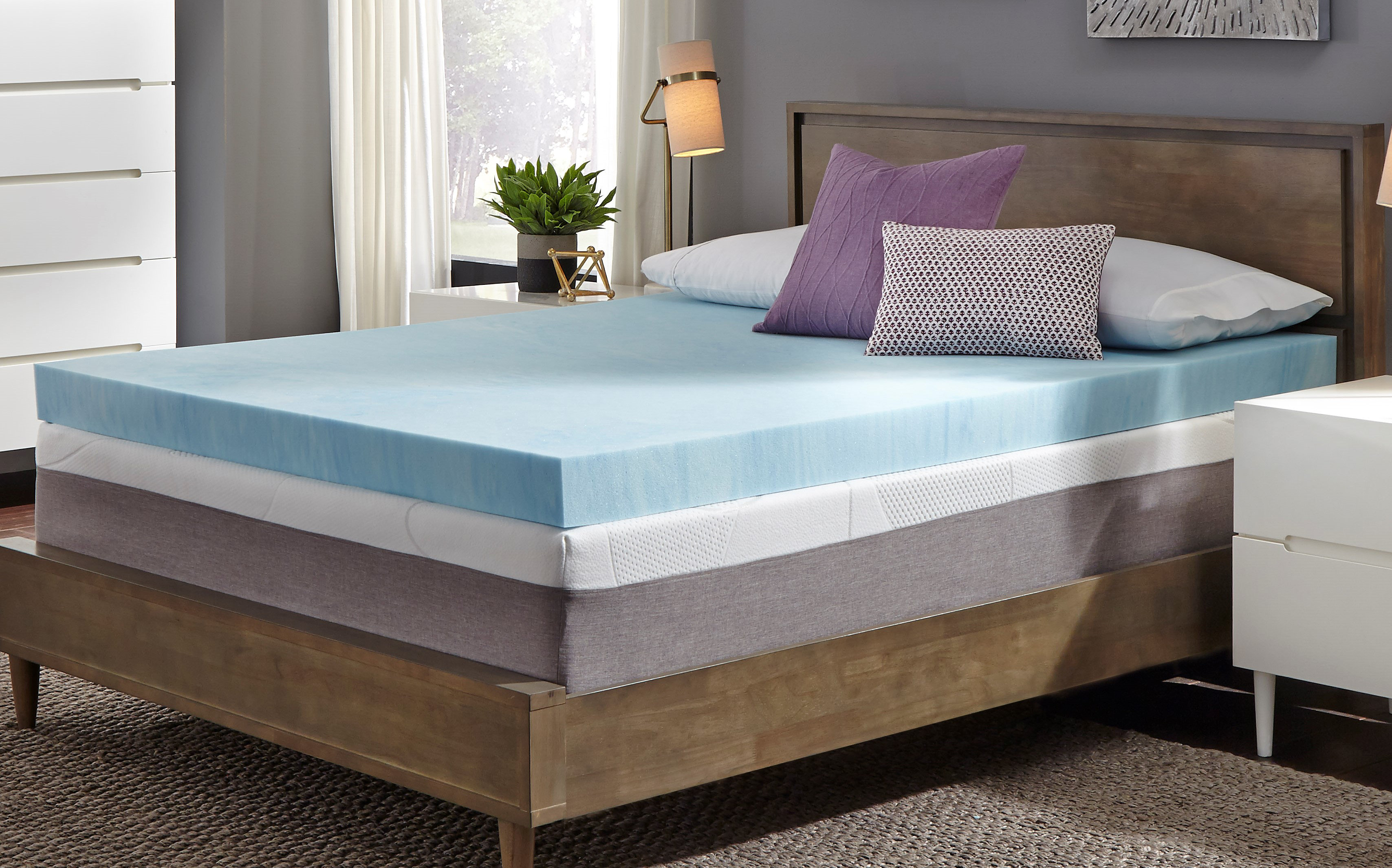 The Twillery Co.® Hassinger 4'' Firm Gel Memory Foam Mattress Topper ...