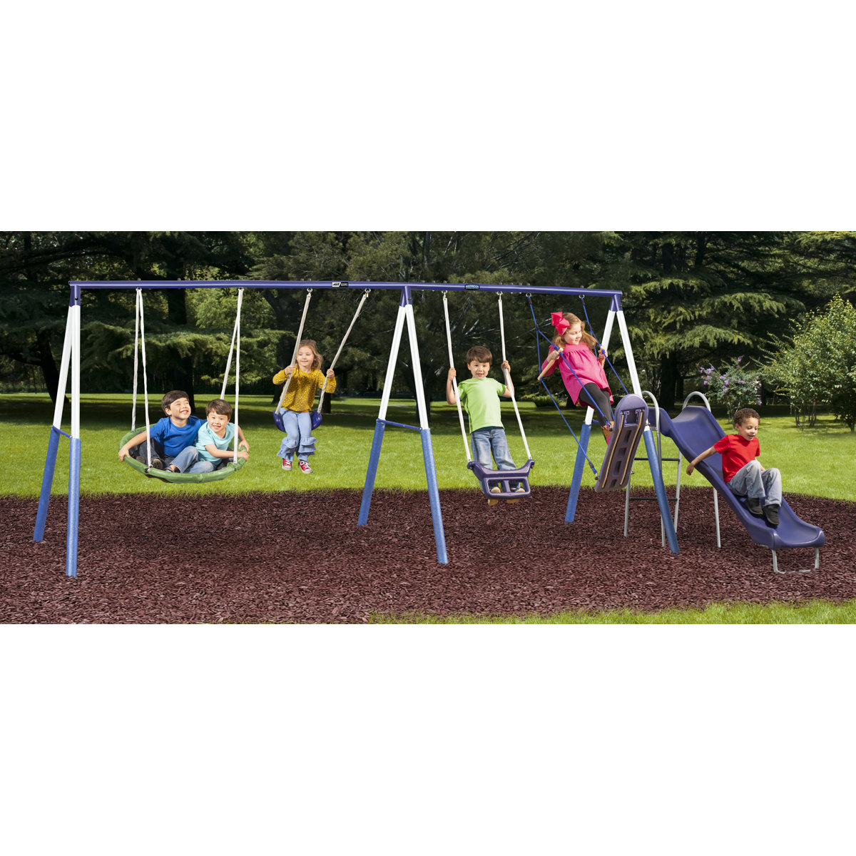 XDP Recreation Surf N Swing Outdoor Swing Set, Disc, Surf N Swing ...