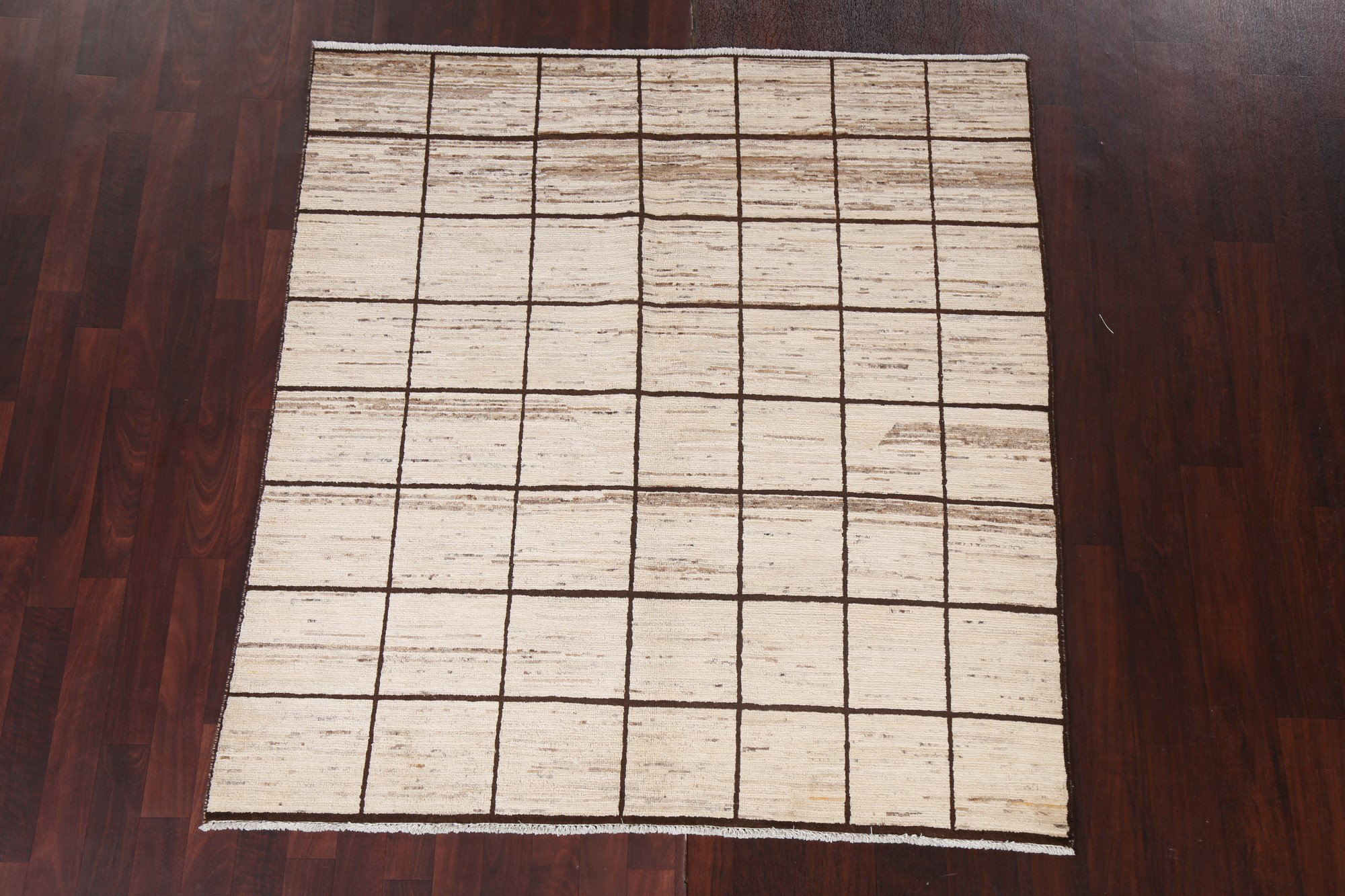 Hokku Designs Checkered Gabbeh Square Area Rug 5x5 | Wayfair