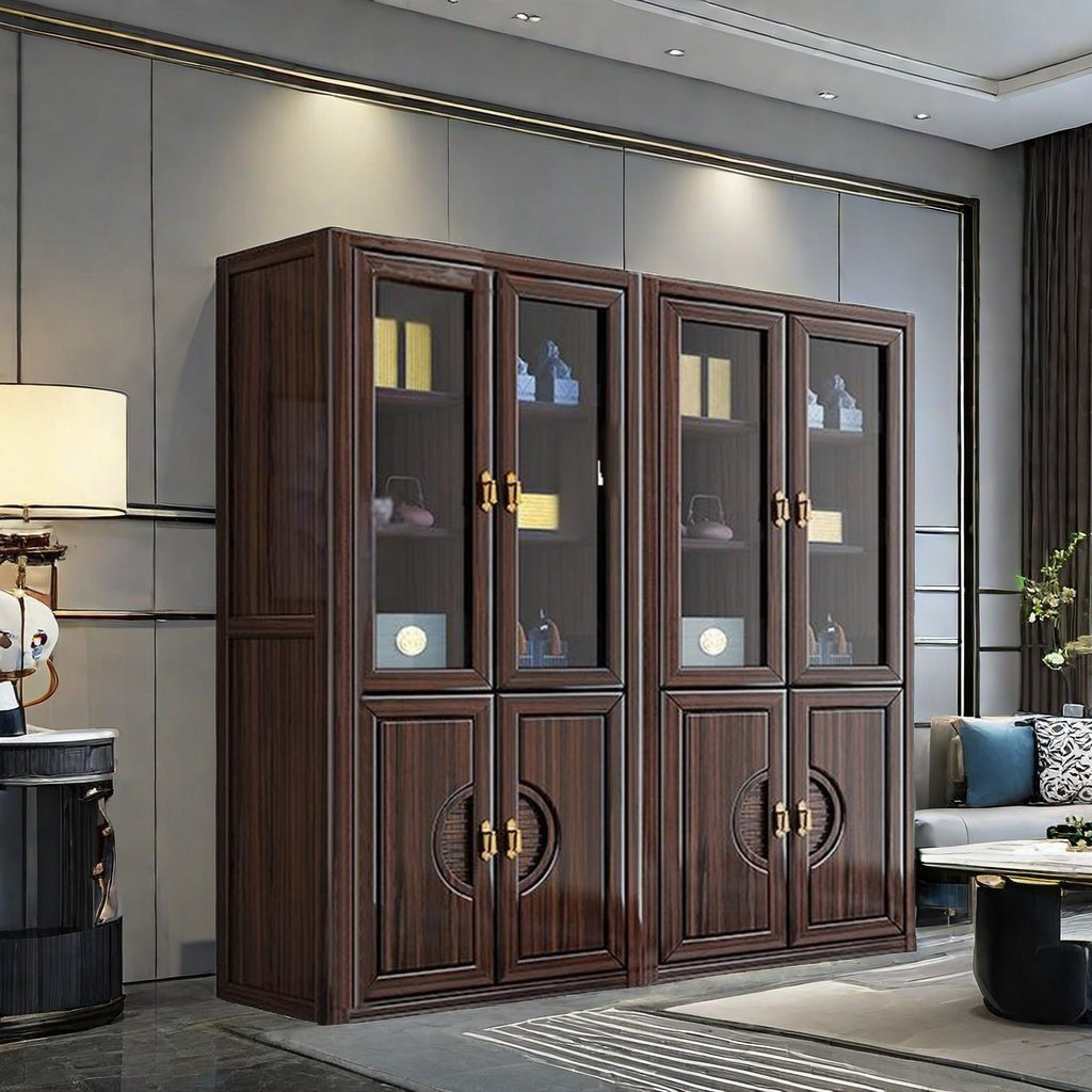 Parttlion New Chinese style solid wood bookcase | Wayfair