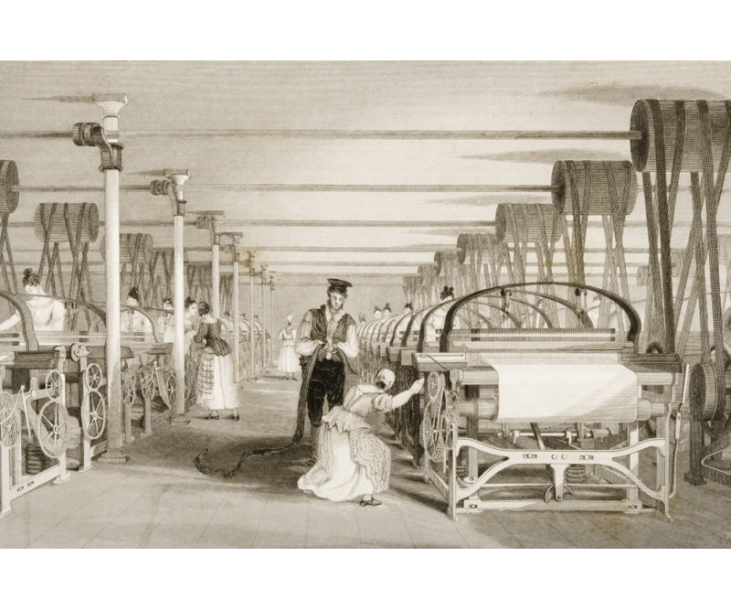 Canora Grey Power Loom Weaving Drawn By T. Allom And Engraved By J ...