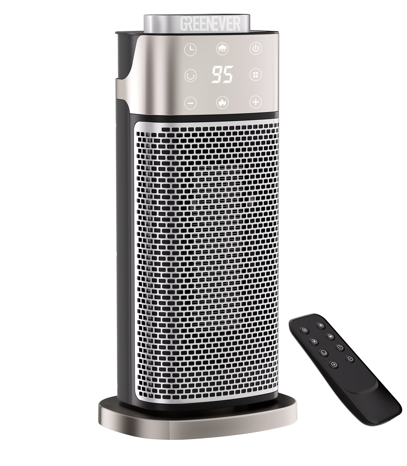 GREENEVER Space Heater In Silver Indoor with Humidifier PTC Electric ...