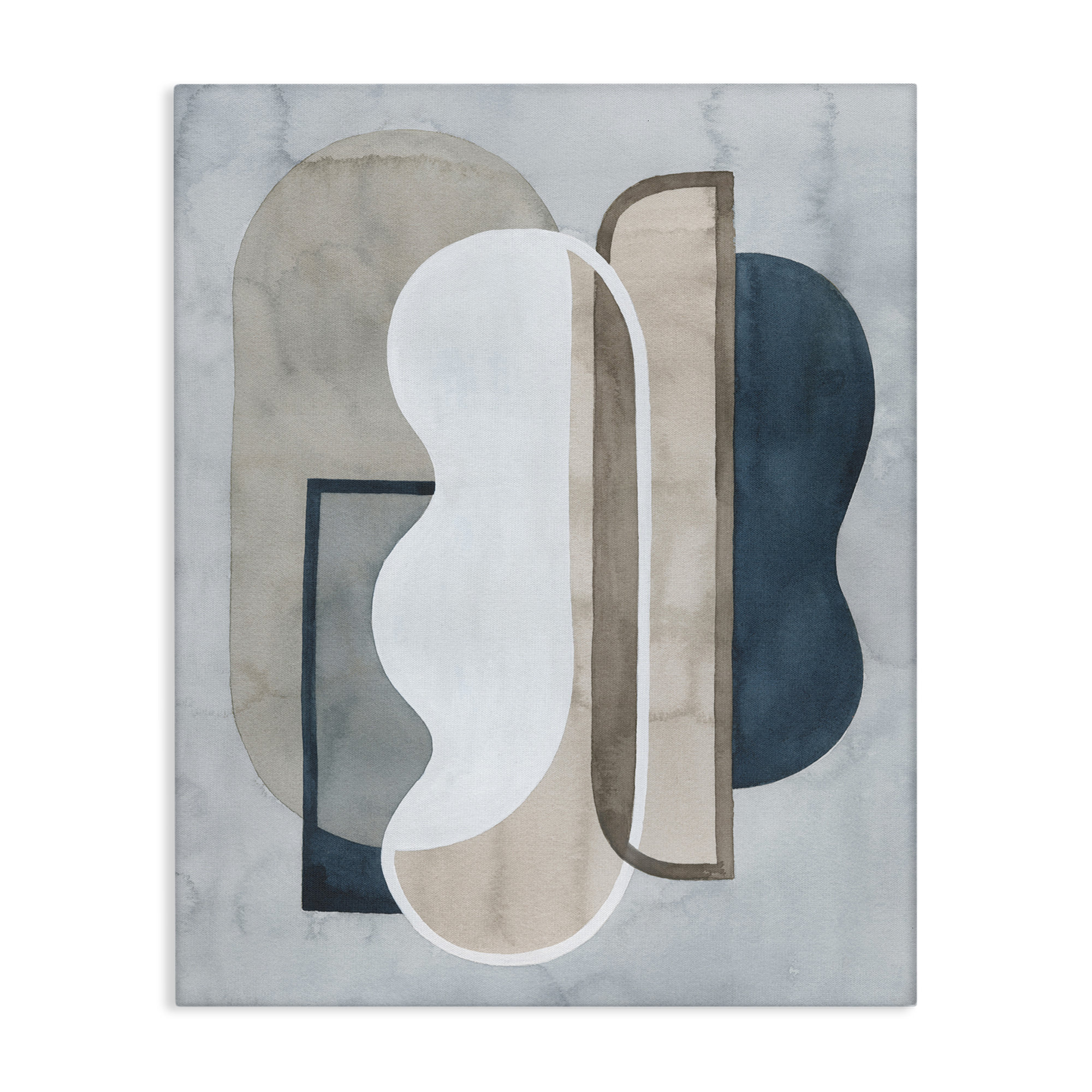 Wrought Studio™ Layered Wavy Shapes Canvas Wall Art by Tim OToole | Wayfair