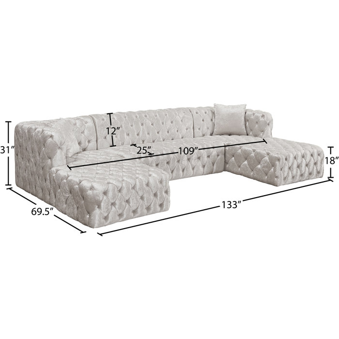 House of Hampton® Dymone Upholstered Sectional | Wayfair