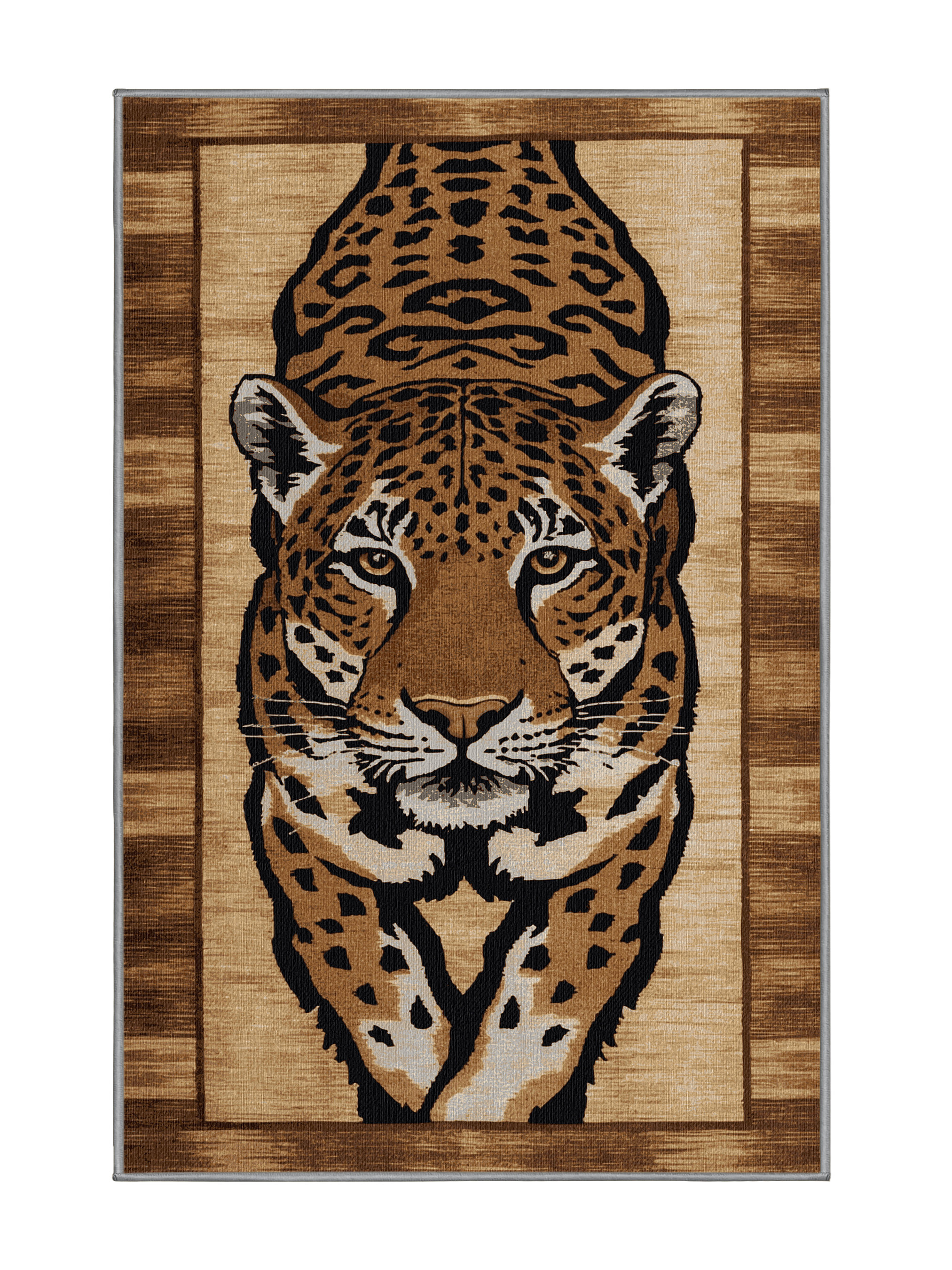 Foundry Select Washable Jaguar Wildlife Area Rug | Wayfair