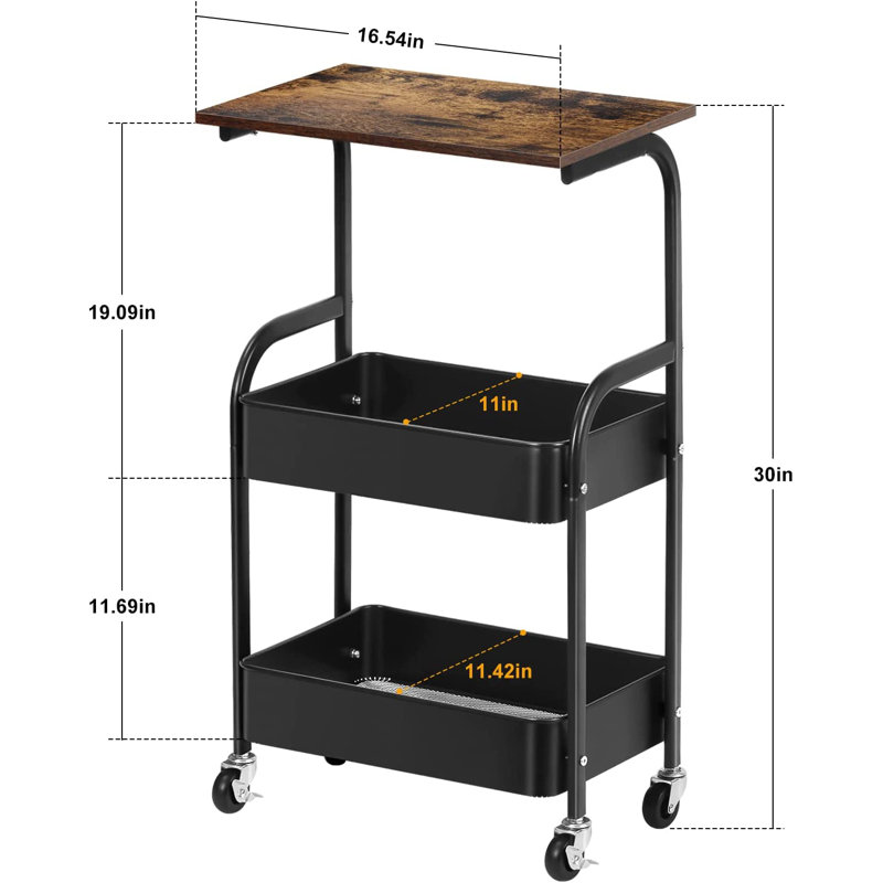 Haitral 30'' H x 16.54'' W Utility Cart with Wheels & Reviews | Wayfair