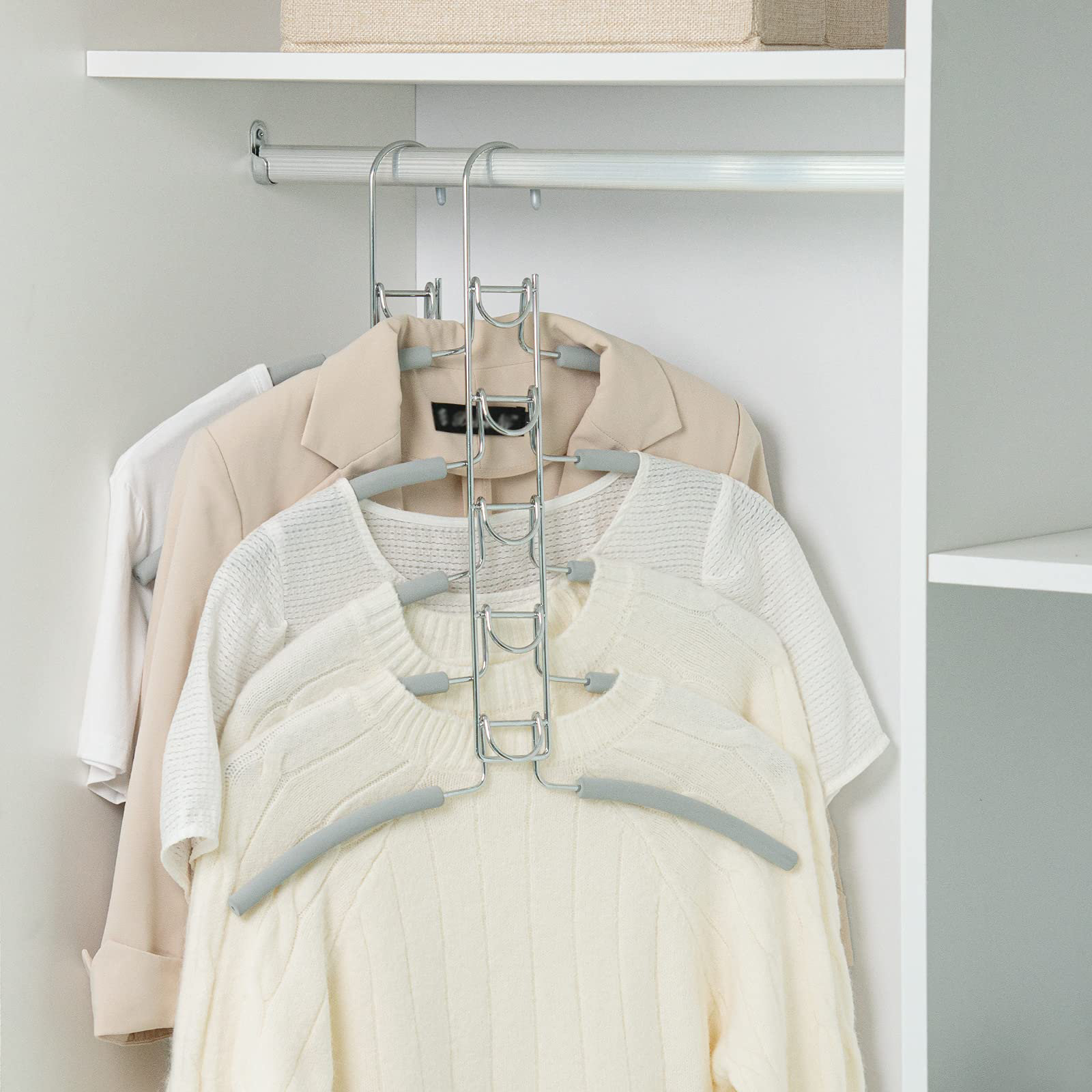 Latitude Run® No Shoulder Bump Multiple Sweater Coat Clothes Hangers ...