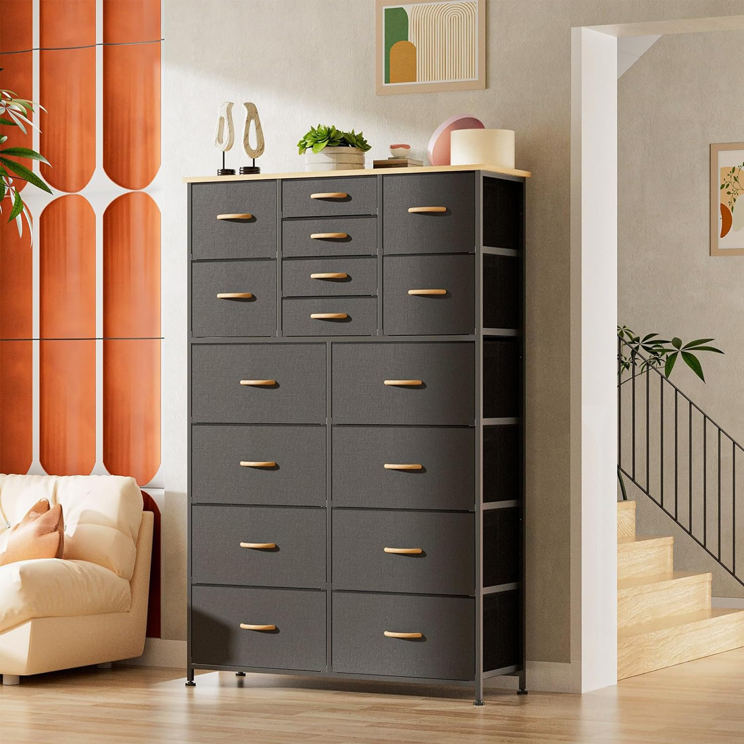 Ebern Designs Dresser for Bedroom 16 Drawer, Tall White Dresser ...