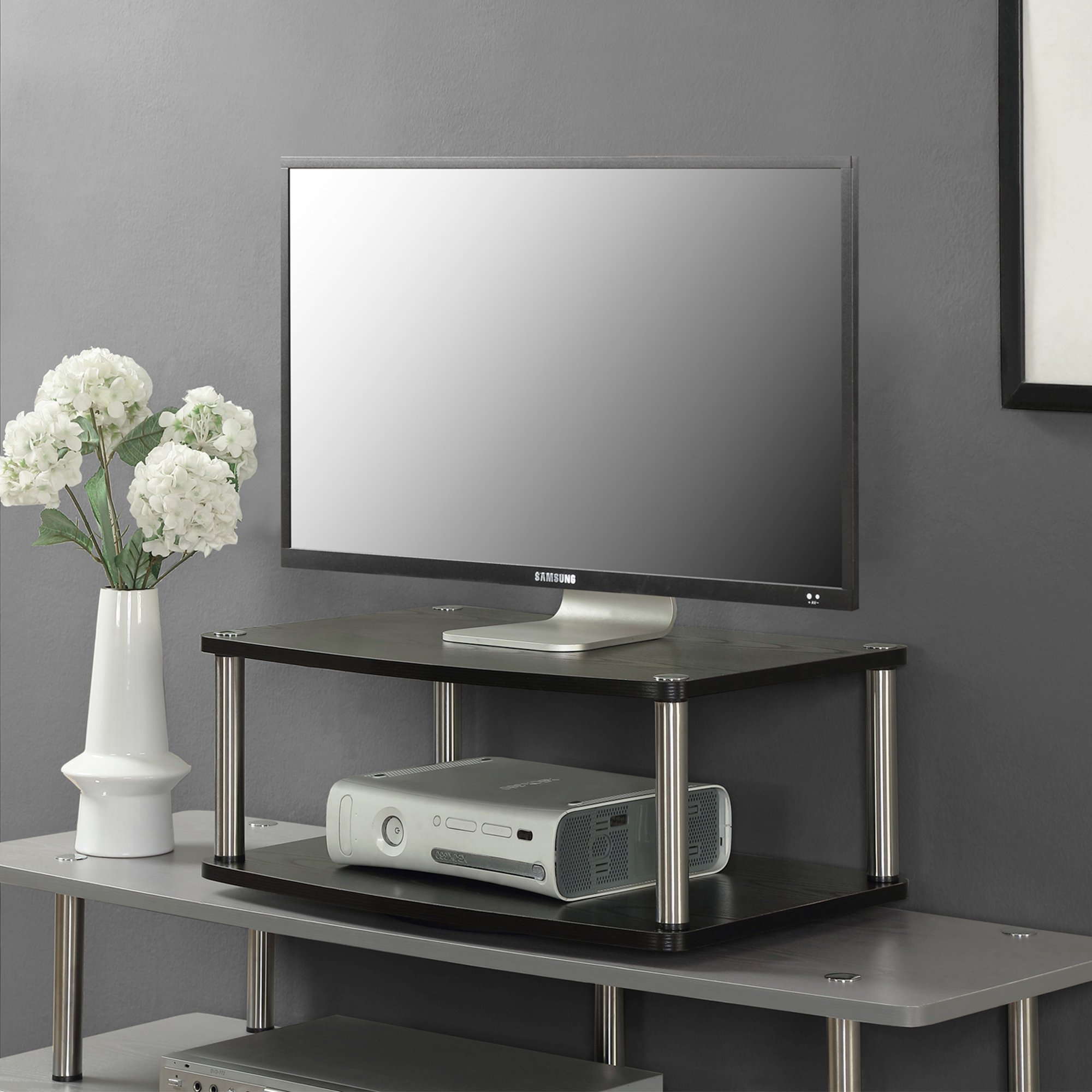 Ebern Designs Burke Two Tier Swivel Riser for TVs up to 26" & Reviews ...