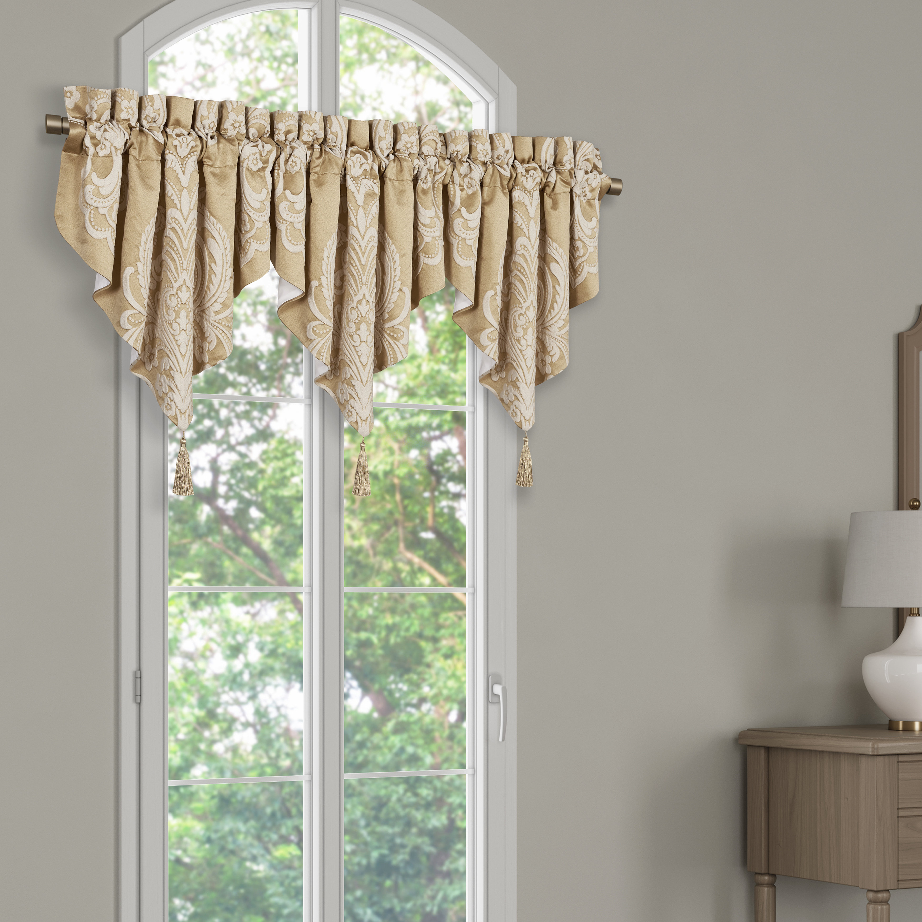 Royal Court Potenza Window Ascot Valance Gold | Wayfair