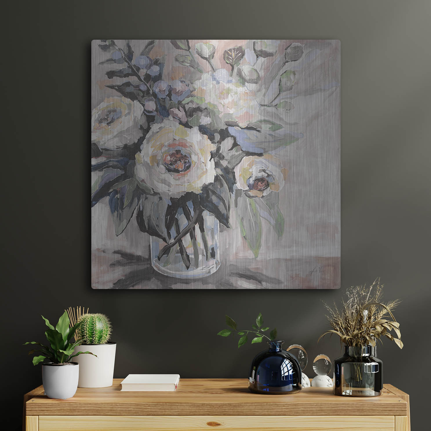 Gracie Oaks 'Delighted Greige' by Jeanette Vertentes, Metal Wall Art ...