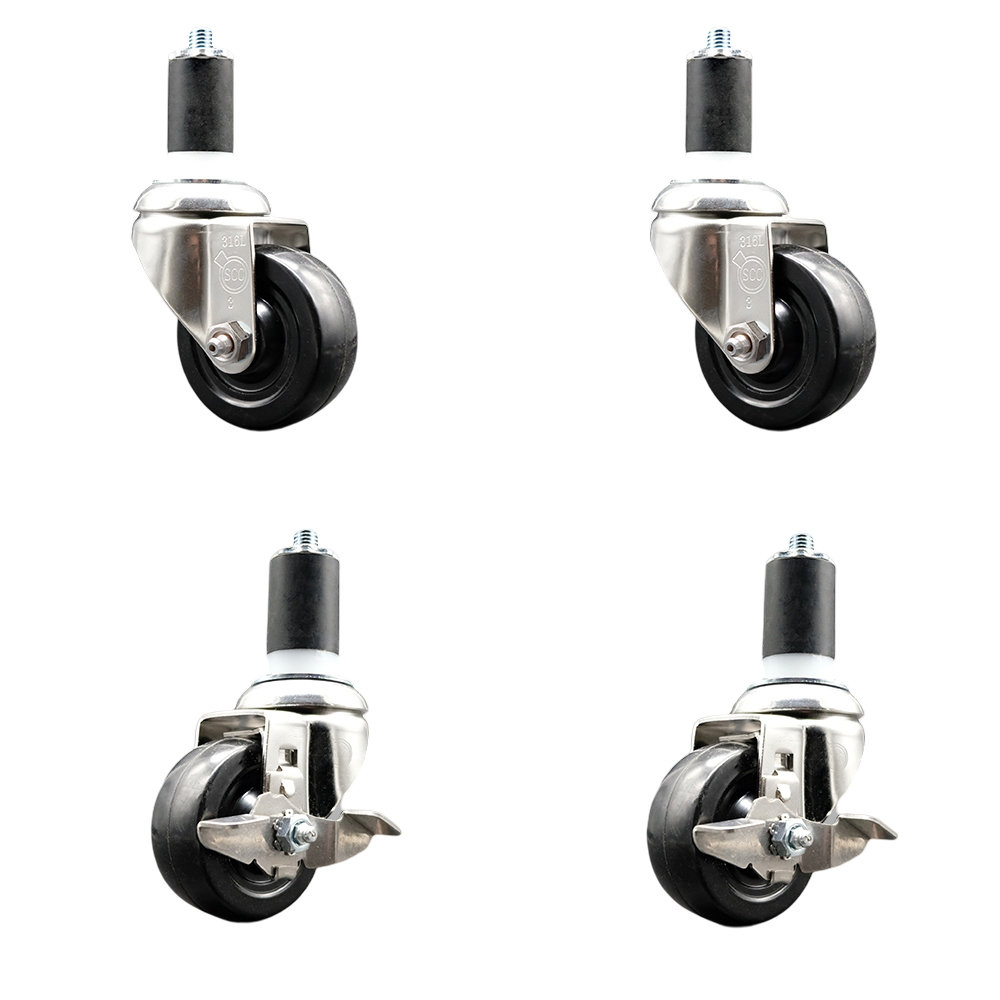 Service Caster Soft Rubber Casters | Wayfair
