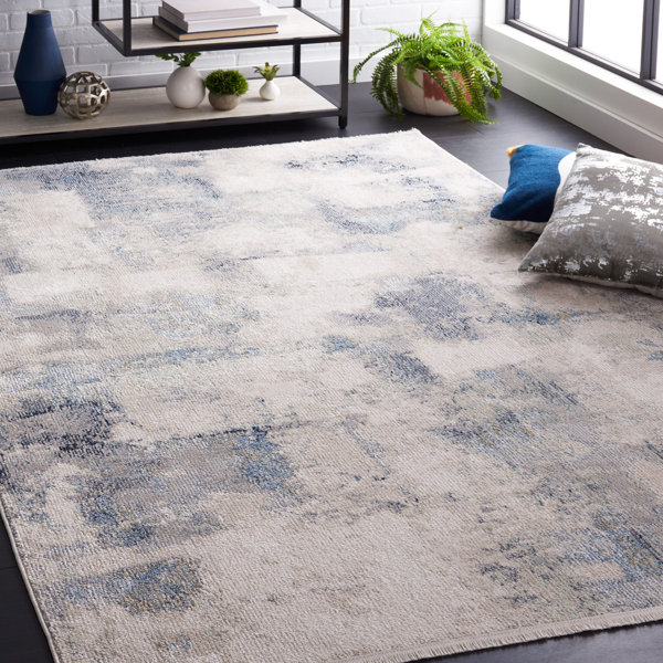 17 Stories Bayside Performance Machine Washable Abstract Rug & Reviews ...