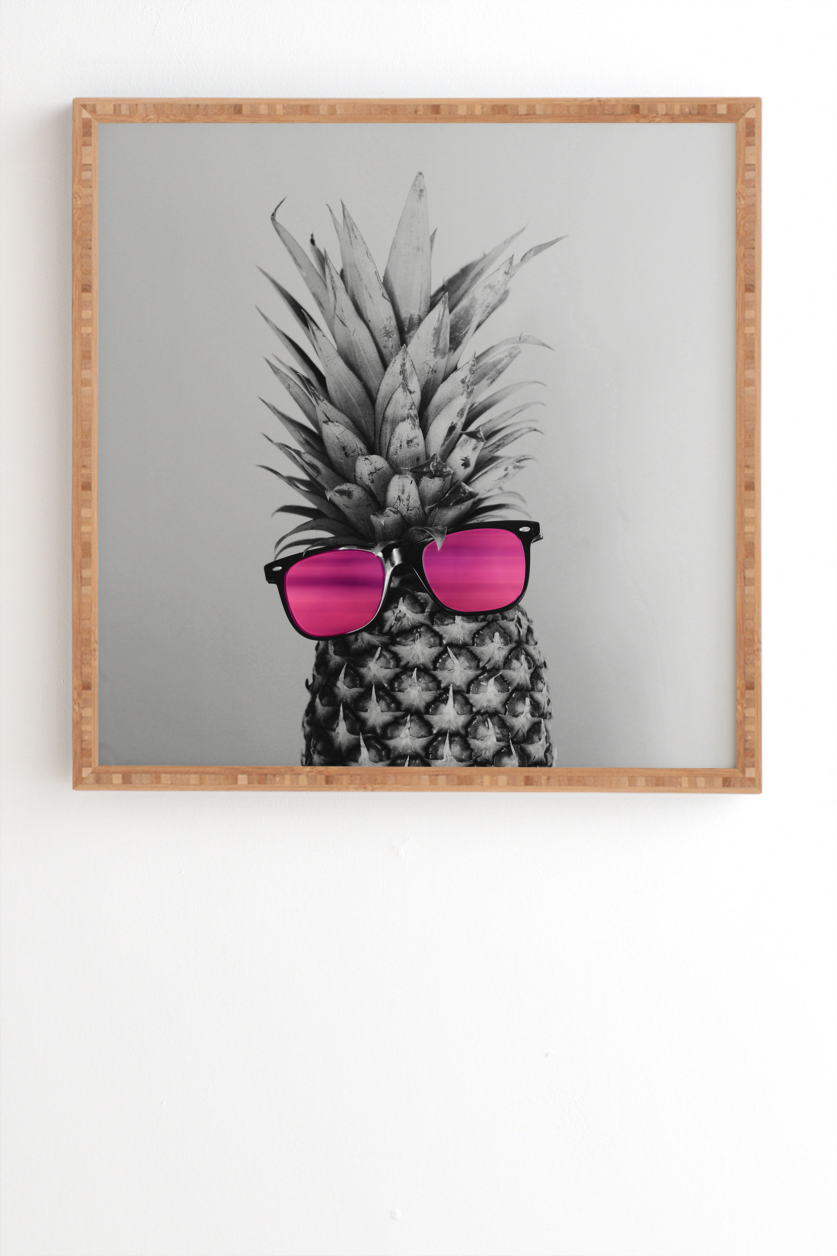 East Urban Home 'Mrs Pineapple' Framed Graphic Art Print on Wood | Wayfair