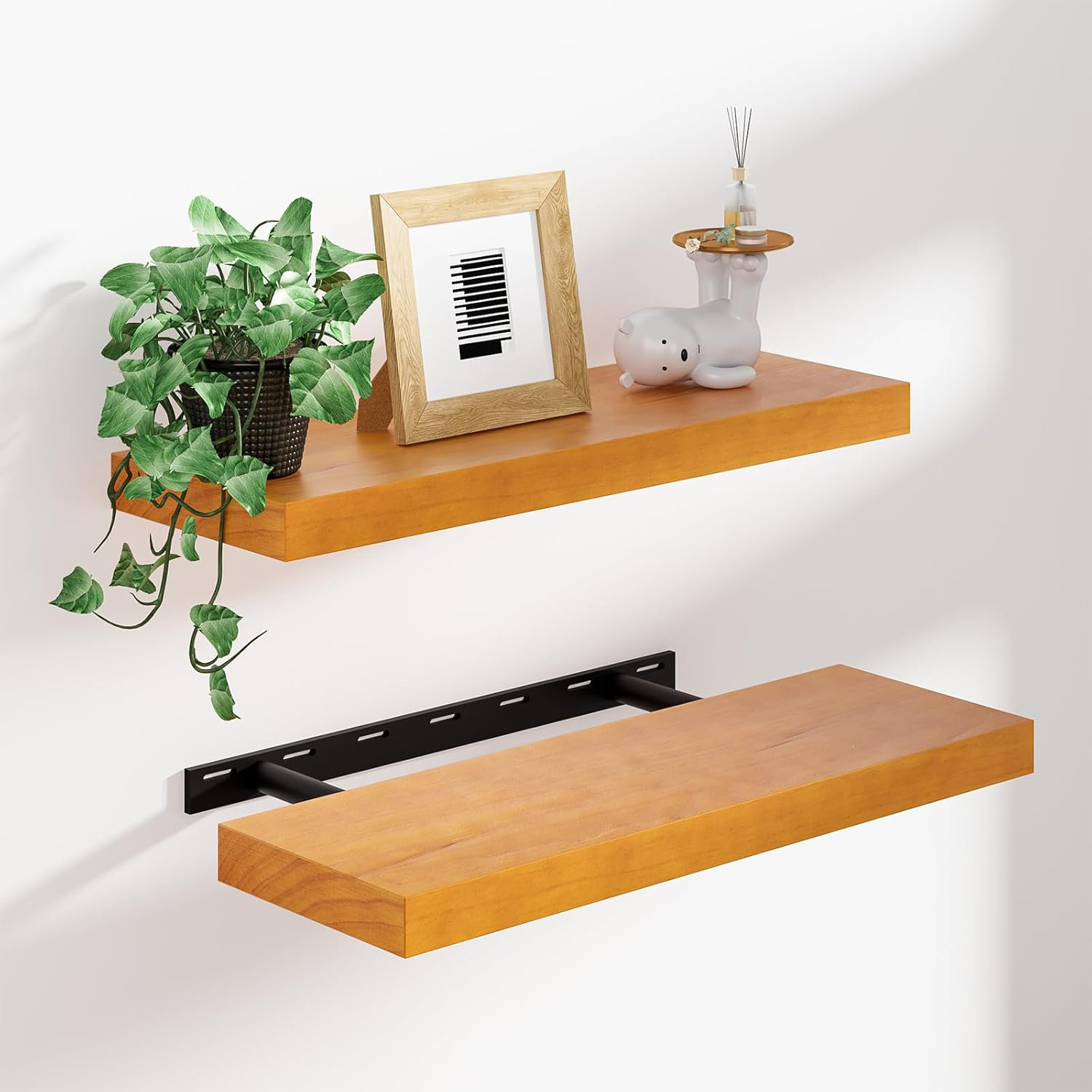 Hokku Designs Tablettes flottantes pour le mur, paquet de 2 tablettes ...