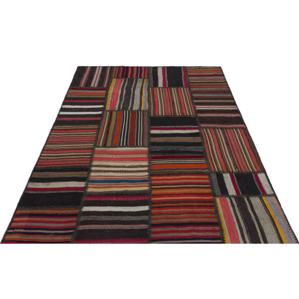 Foundry Select Sarem Machine Woven Wool Brown Rug | Wayfair