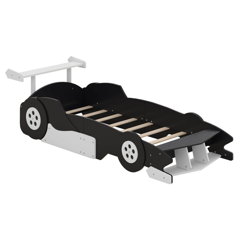 Youzi Unfinished Race Car-Shaped Platform Bed with Wheels | Wayfair