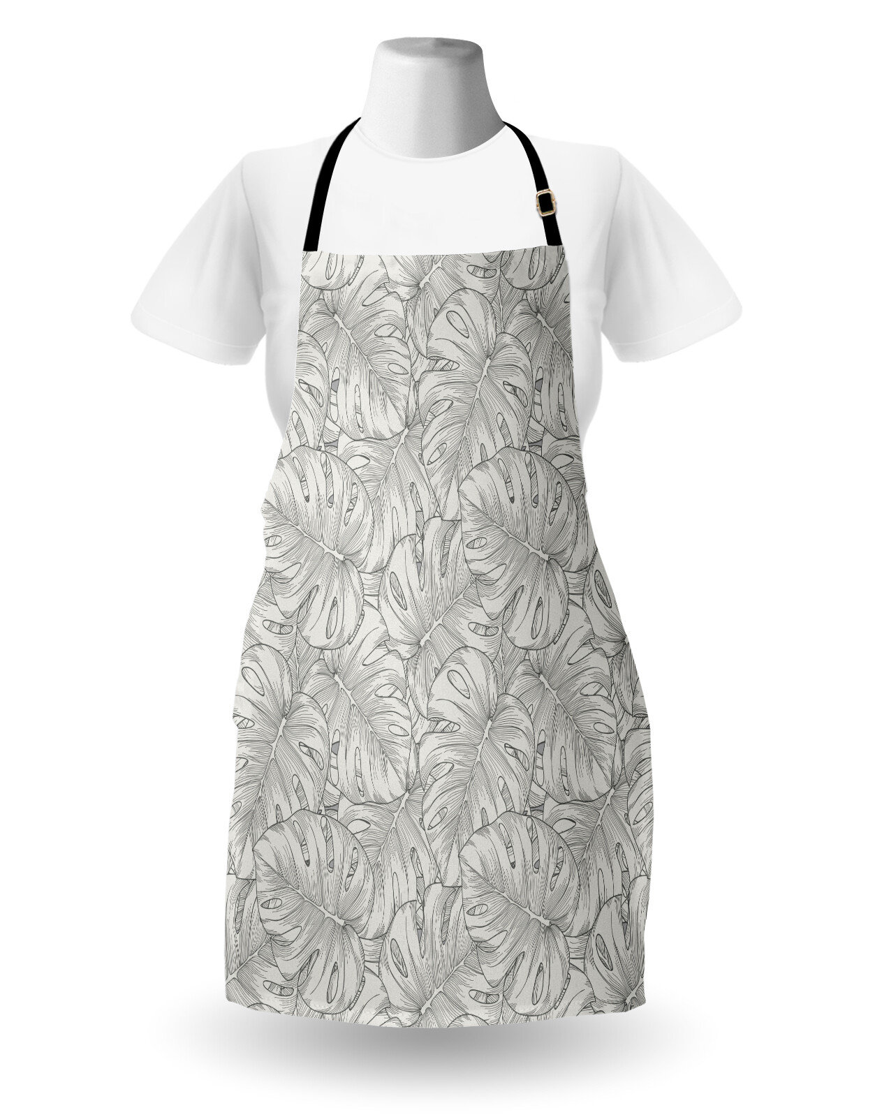 East Urban Home Tropical Apron Unisex, Rainforest Giant Leaves, Adult ...