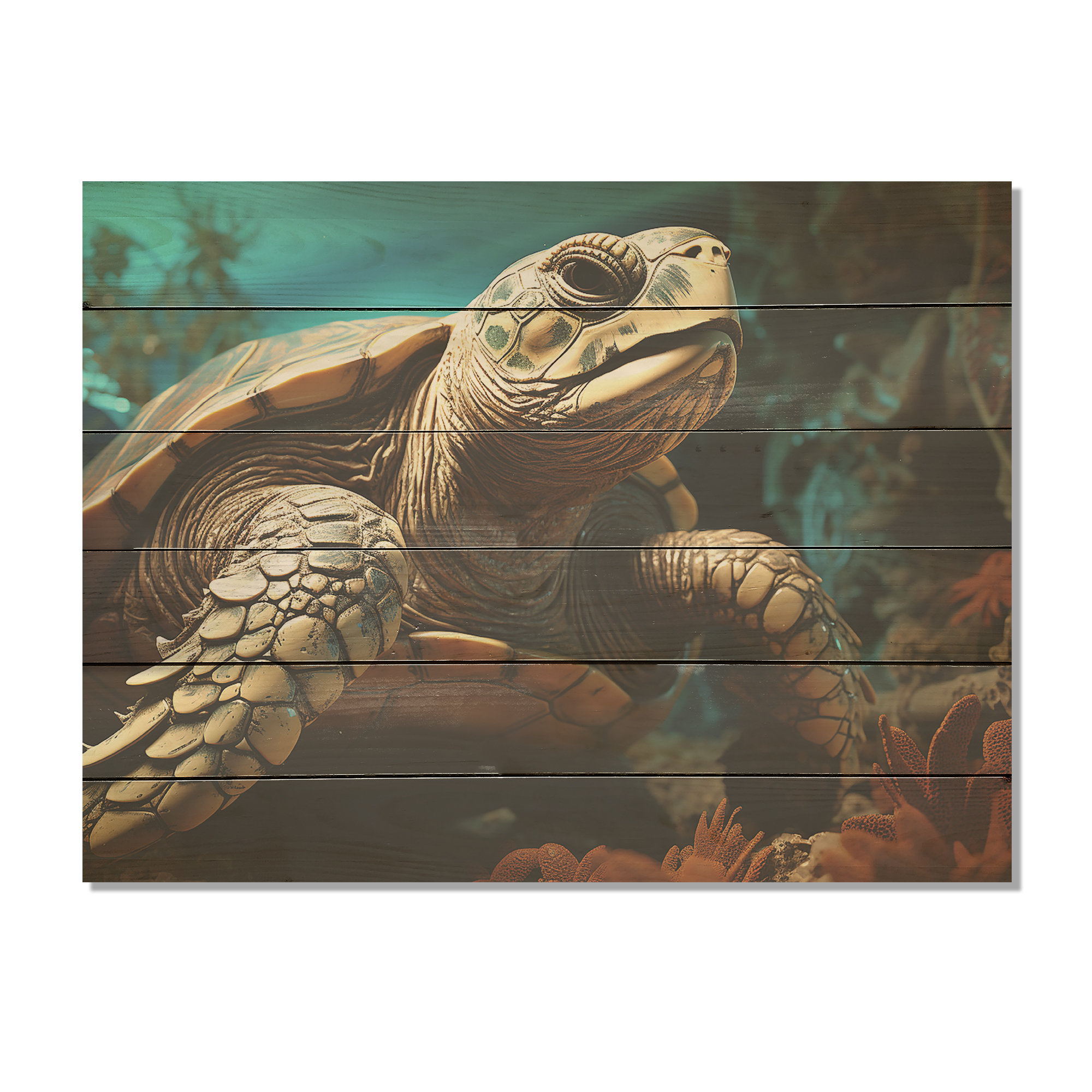 Bay Isle Home™ Classic Coastal Life I - Turtle Wood Panel Wall Art On ...
