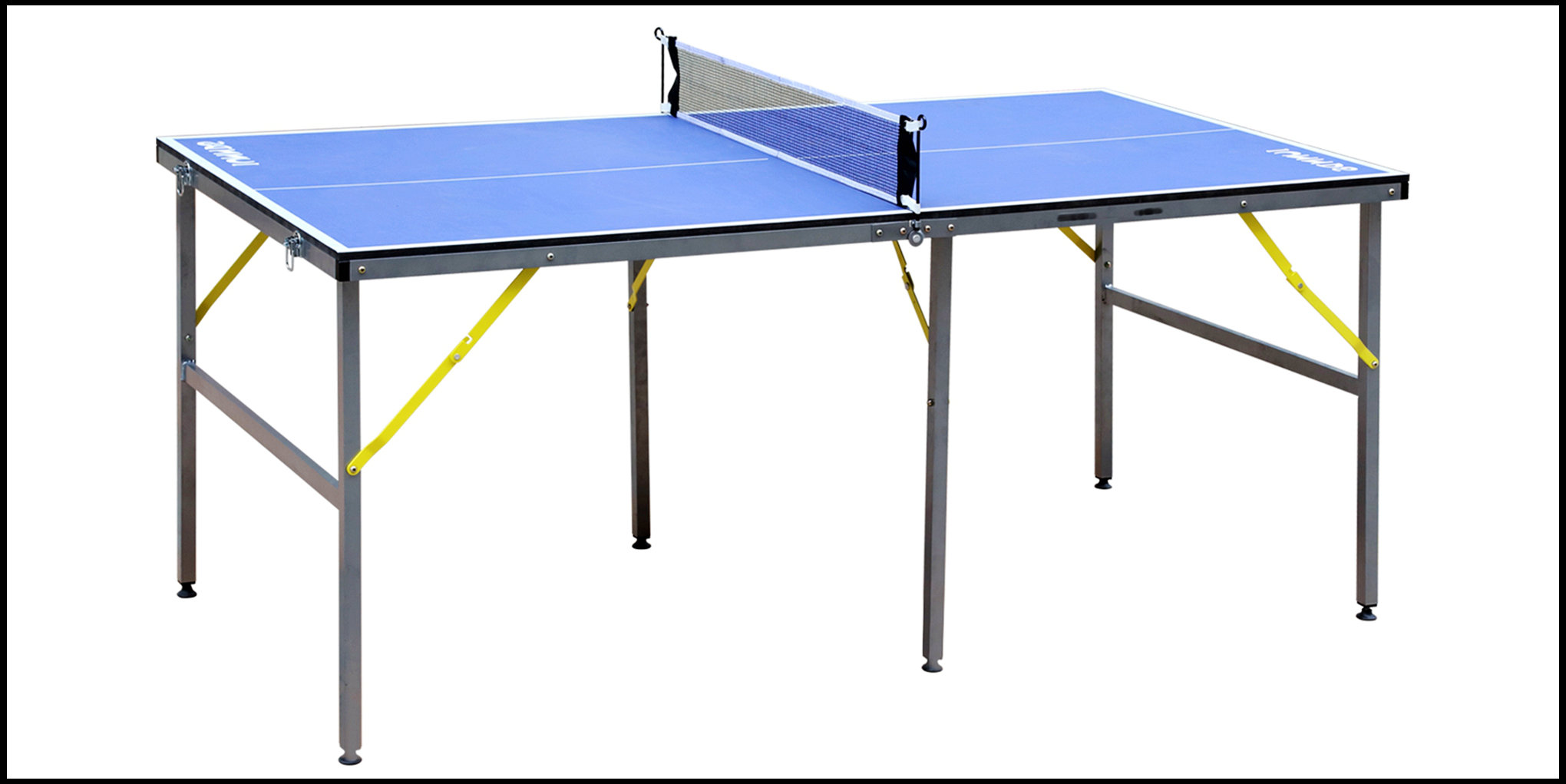 Latitude Run® 6ft Mid-Size Table Tennis Table Foldable & Portable Ping ...