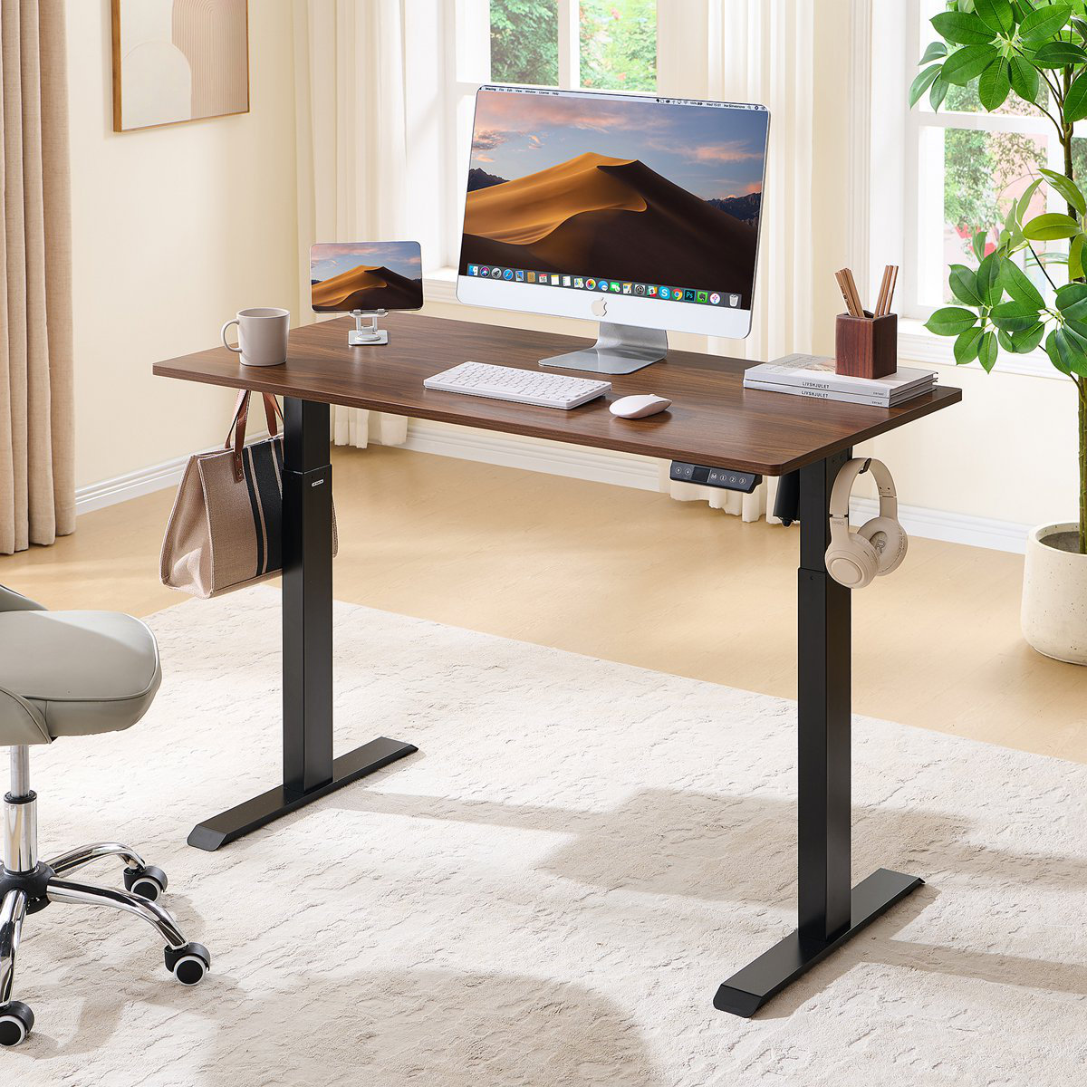 Latitude Run® Electric Standing Desk, Adjustable Height Stand Up Desk ...