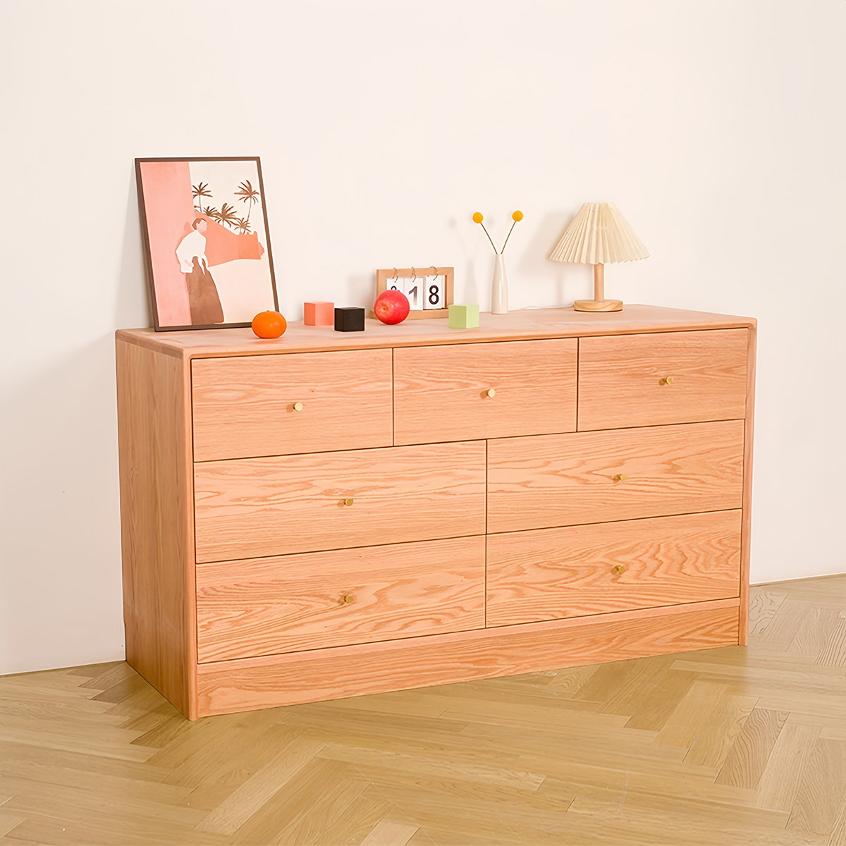 Licalilo Solid Wood Seven Drawer Bedroom Storage Chest | Wayfair
