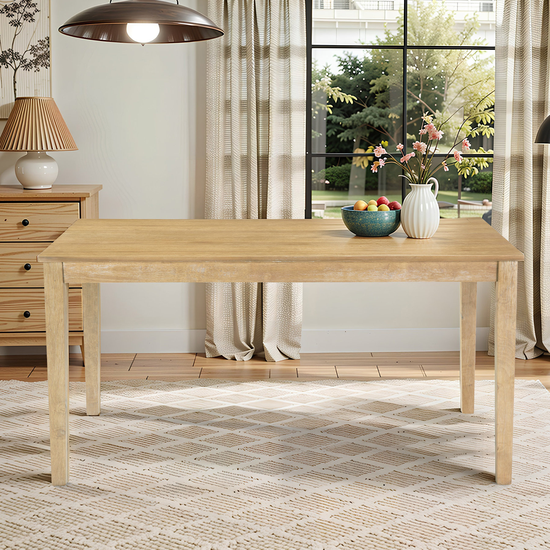 Winston Porter Farmhouse Style Solid Wood Dining Table - Wayfair Canada
