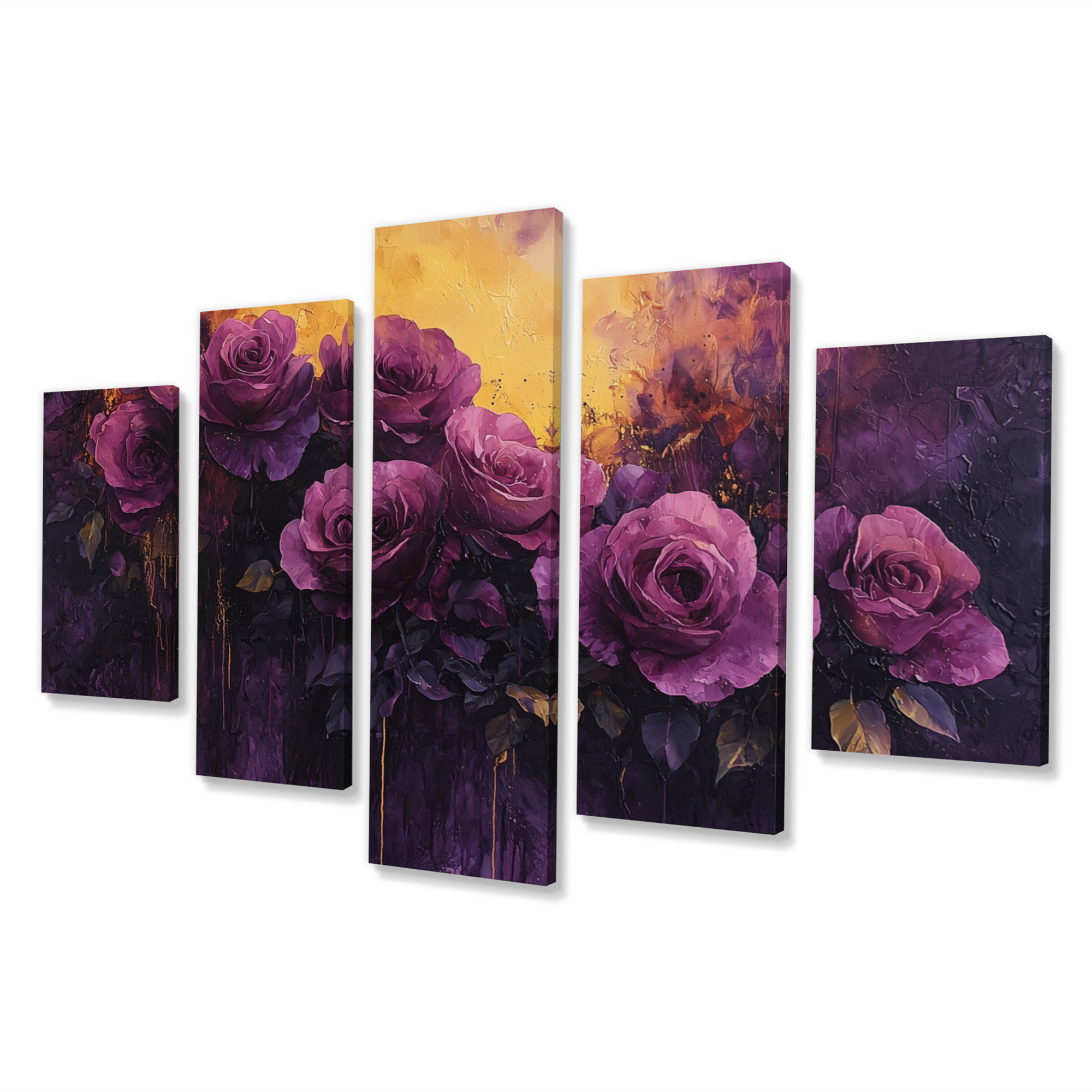 Winston Porter Dreamscape Dark Lavender Rose Radiance II - Roses Wall ...