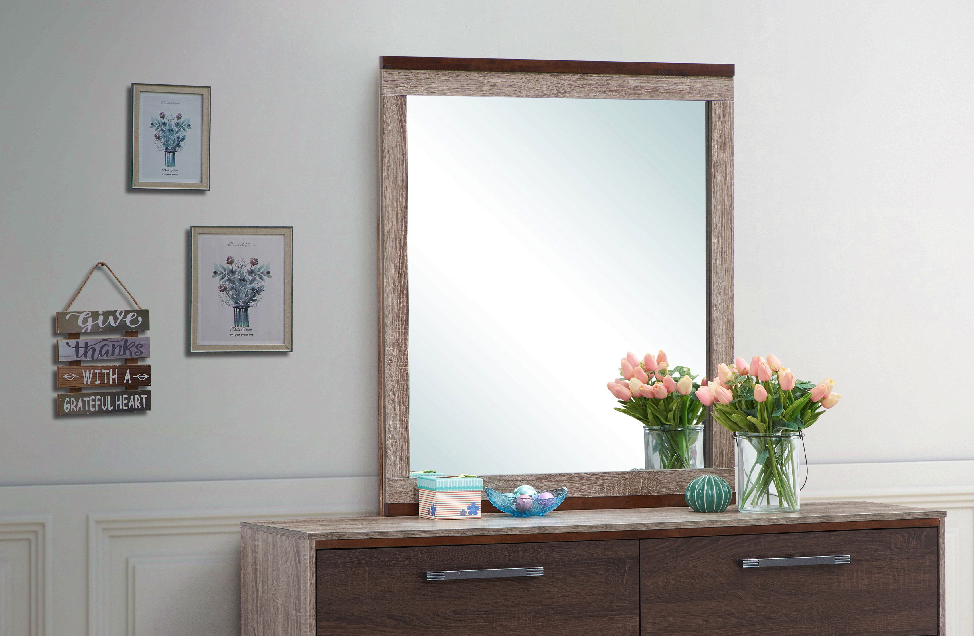 Latitude Run® Mirror For Home Bedroom, Grey/Brown - Wayfair Canada