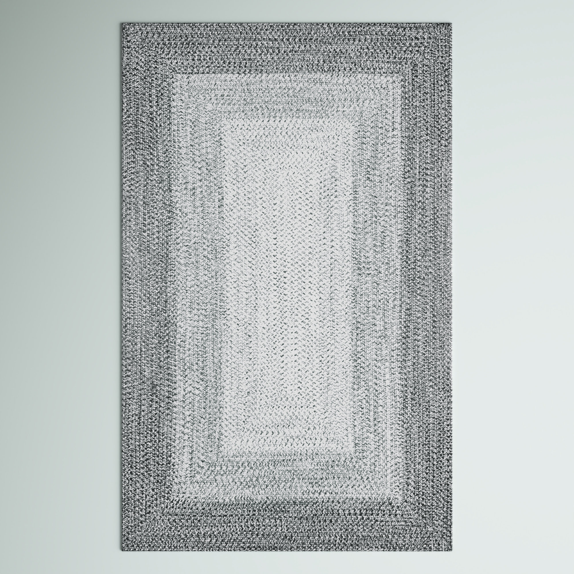 Mercury Row® Michaela Machine Braided Light Gray Indoor/Outdoor Rug ...