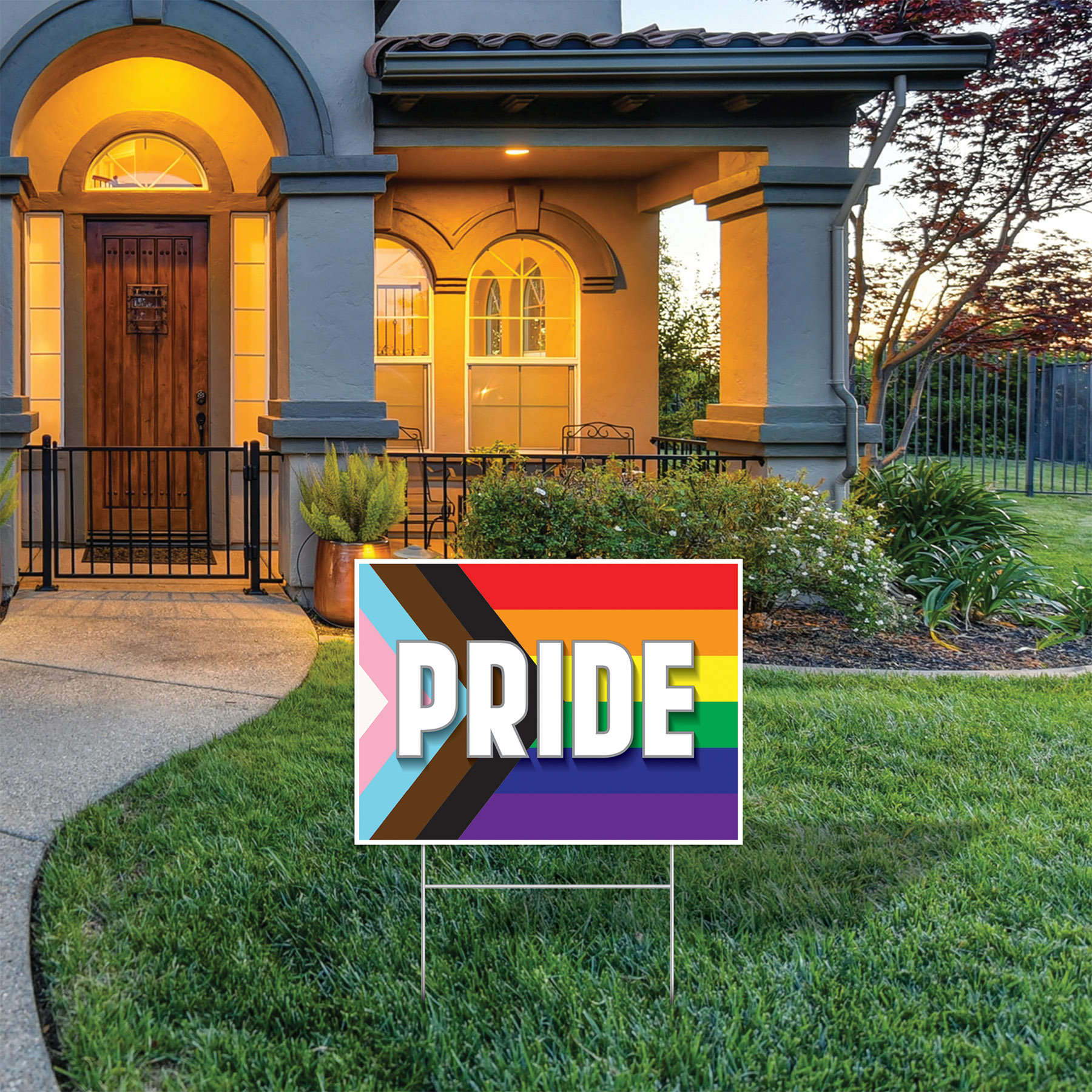 The Beistle Company Plastic Pride Flag Yard Sign | Wayfair