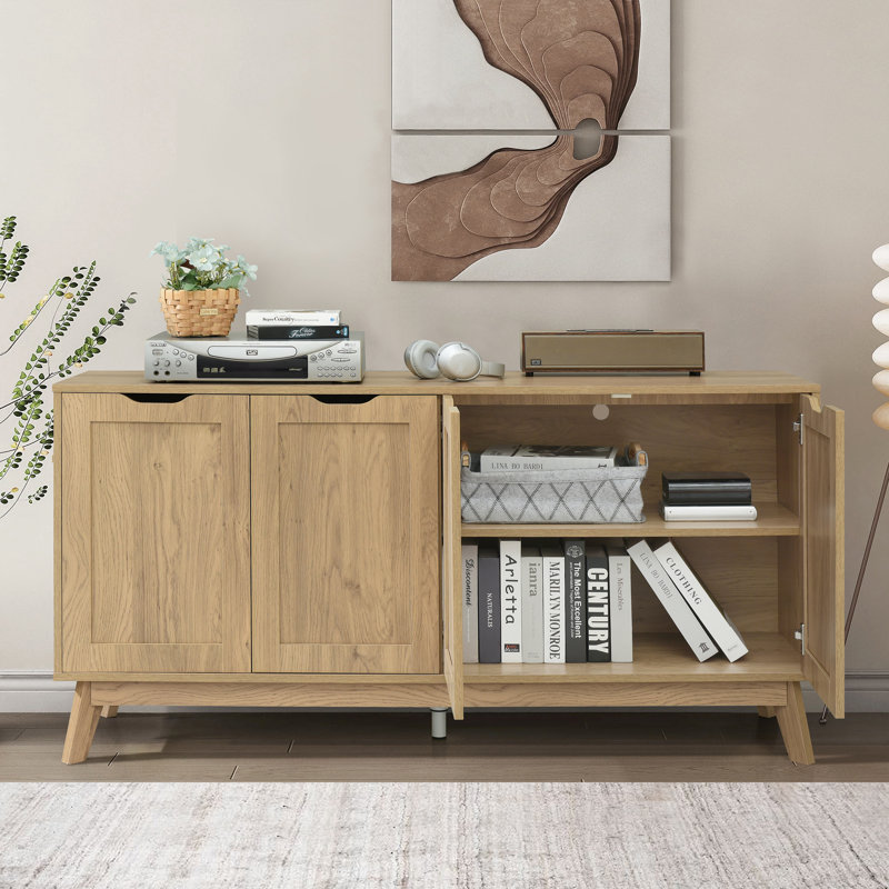 George Oliver Nordica Large Buffet Sideboard Cabinet with Storages, 60 ...