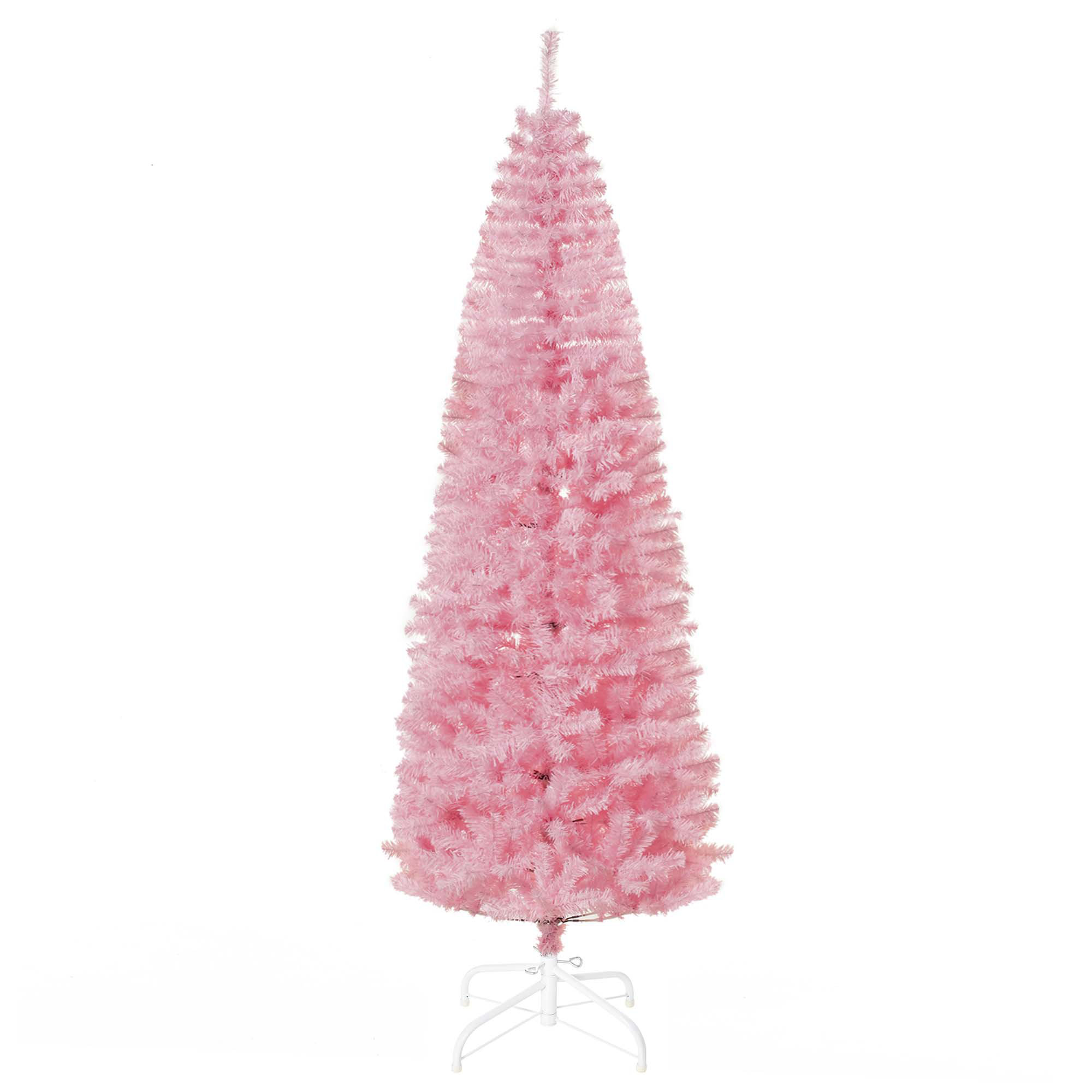 Ebern Designs 7FT Tall Unlit Slim Pencil Fir Artificial Christmas Tree ...