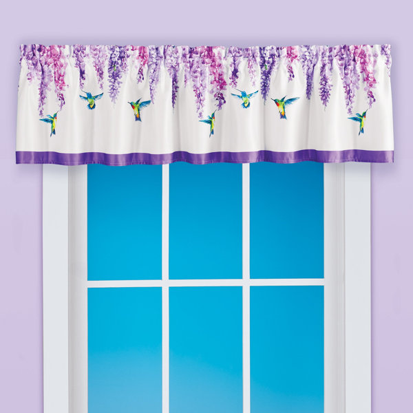 East Urban Home Colorful Hummingbird Purple Wisteria Printed Window ...