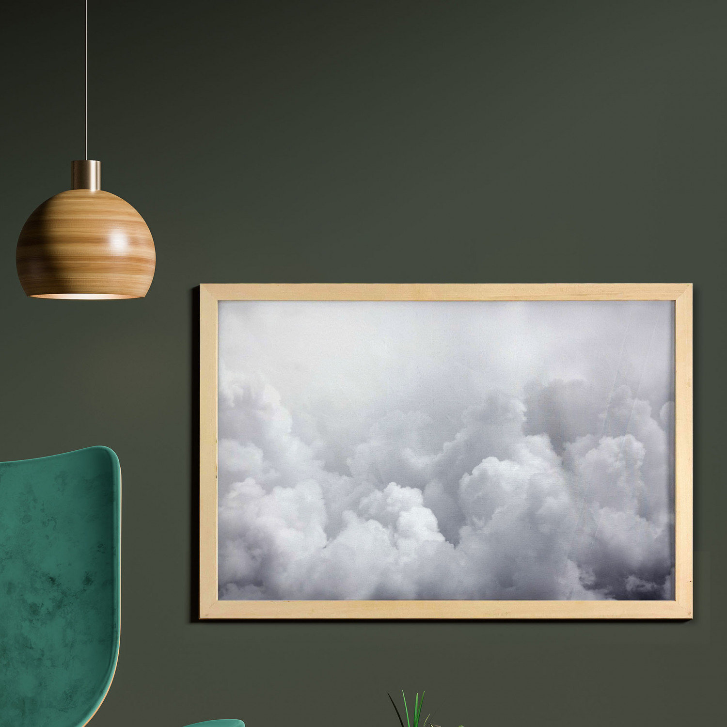 East Urban Home Ambesonne Grey Wall Art With Frame, Dark Ominous Clouds ...