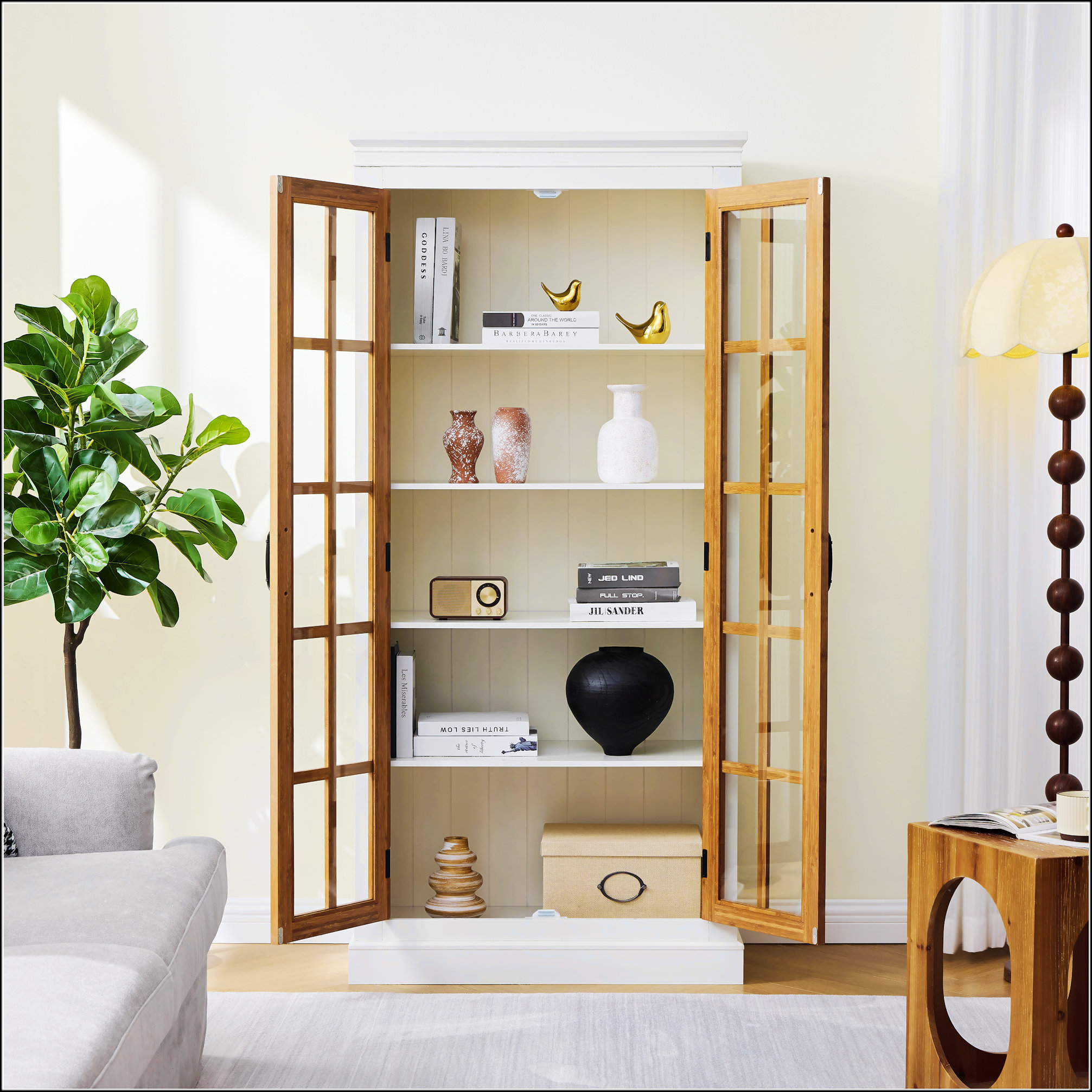 Lark Manor™ 71.2'' Tall Display Cabinet With Glass Doors | Wayfair