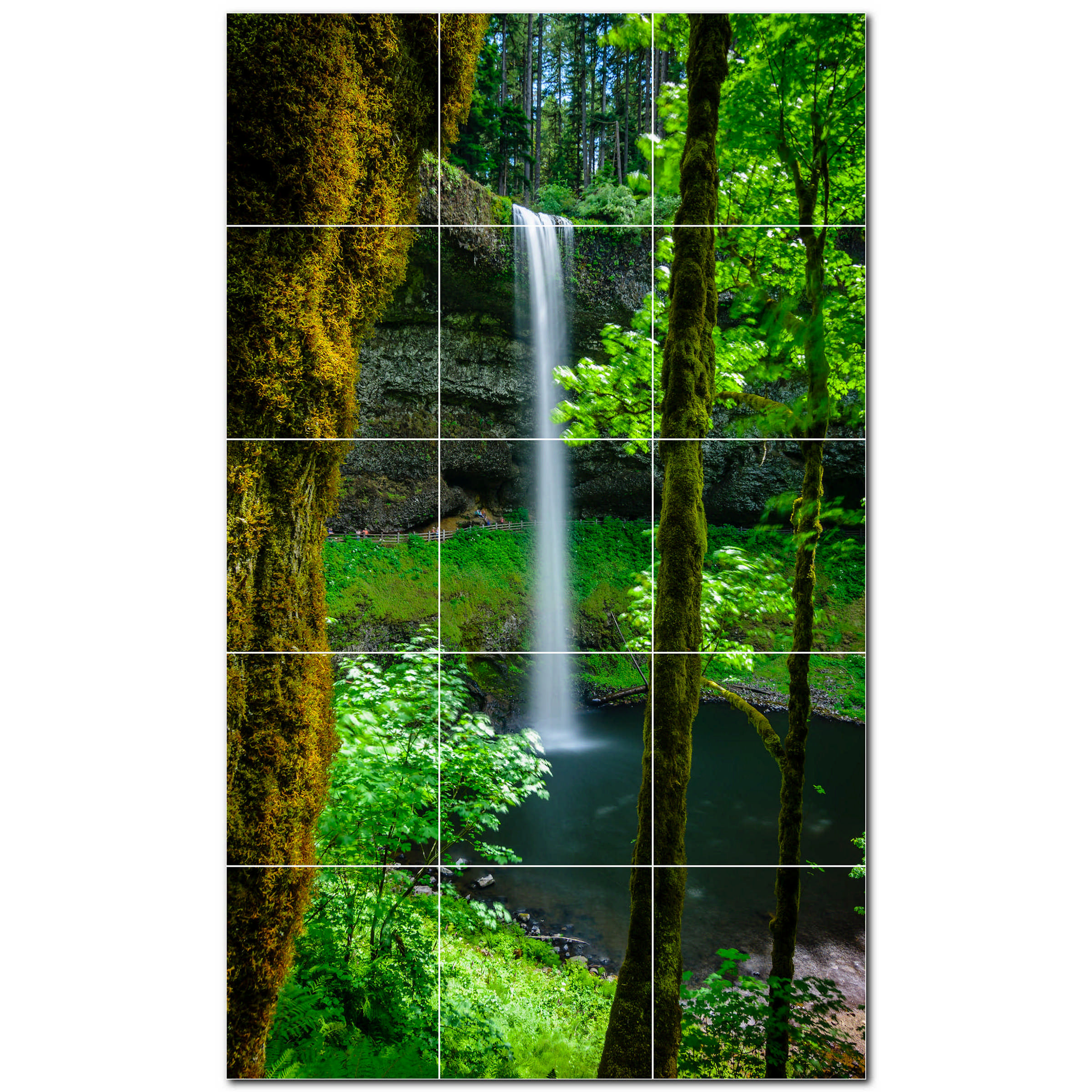 Picture-Tiles.com 36" x 60" Ceramic Waterfalls Photo Decorative Mural ...