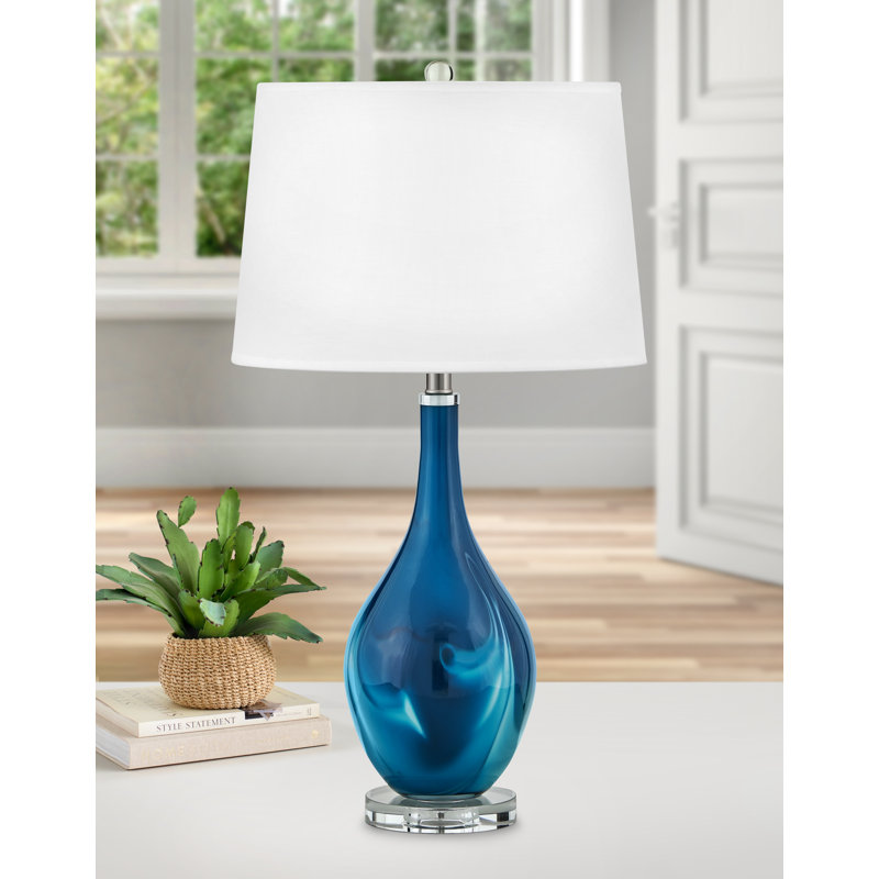 Medallion Lighting Glass USB Table Lamp | Wayfair