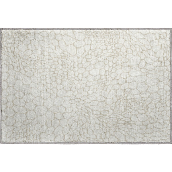 Bungalow Rose Premium Machine Washable Prisco Ivory Rug | Wayfair